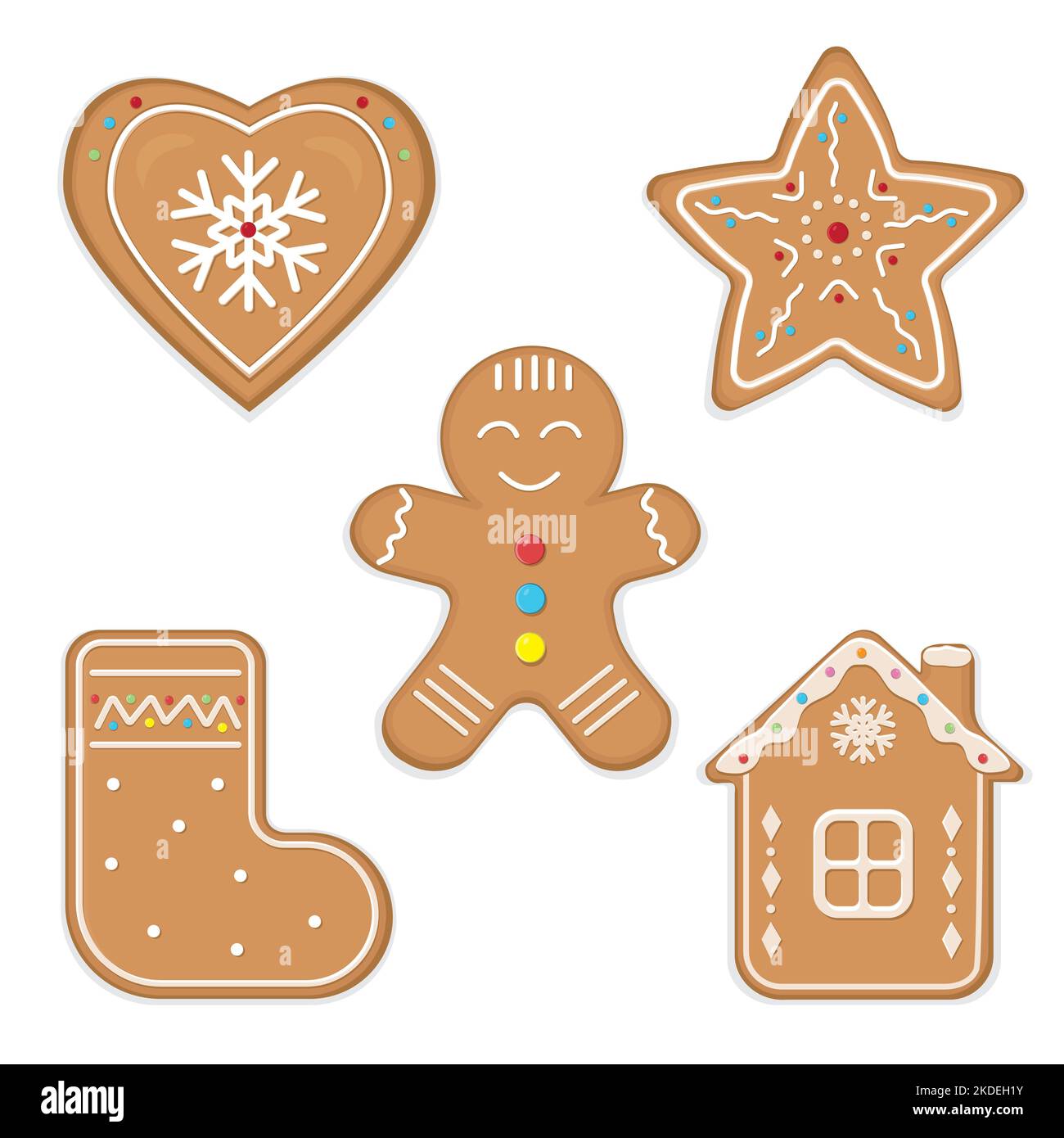 A large set of Christmas gingerbread: gingerbread houses, gingerbread ...