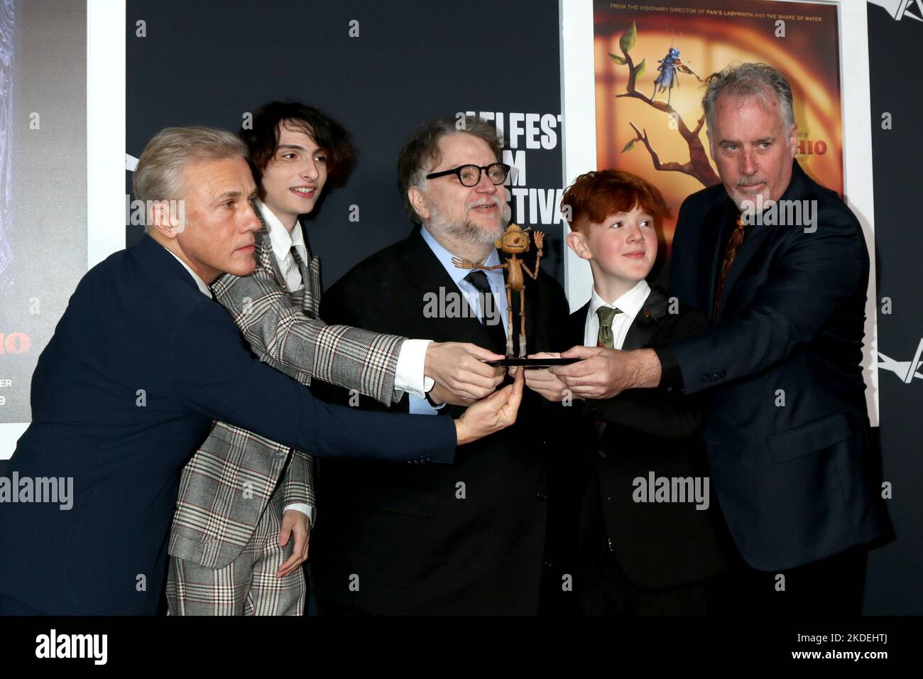LOS ANGELES - NOV 5: Christoph Waltz, Finn Wolfhard, Guillermo del Toro ...