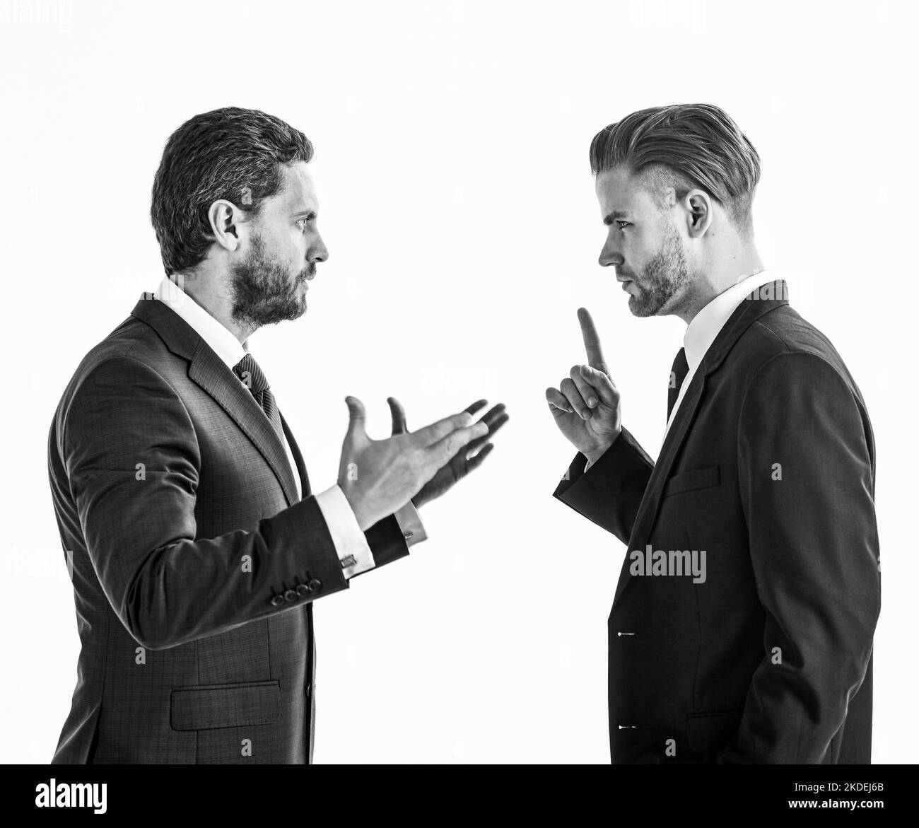 Business misunderstanding concept. Business partners discussing ...