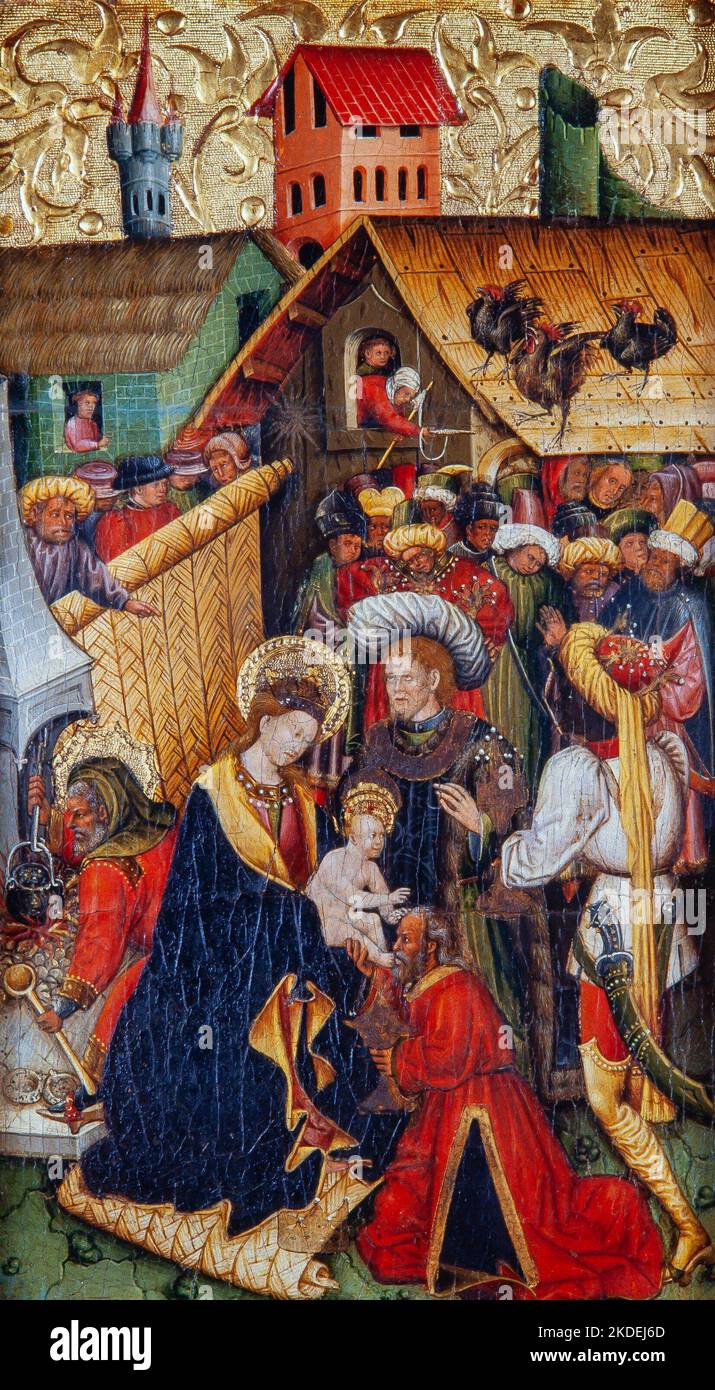 Jaume Ferrer II / Detalle del Retablo de la Virgen de los Ediles, 1445 ...