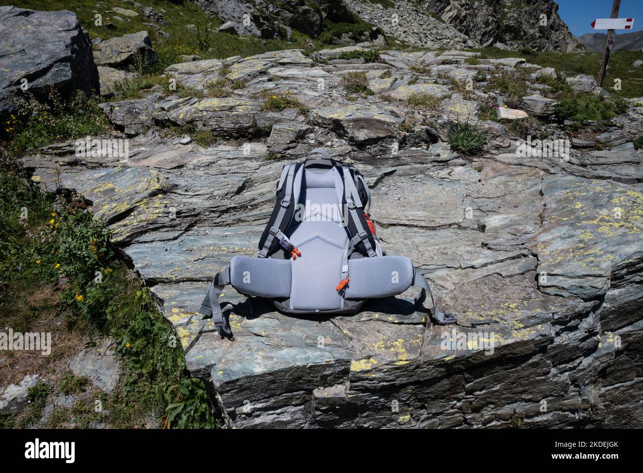 Modern alpine trekking backpack built with resistant and waterproof ...