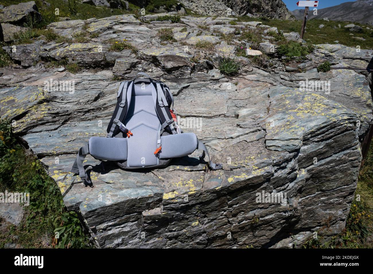 Modern alpine trekking backpack built with resistant and waterproof ...