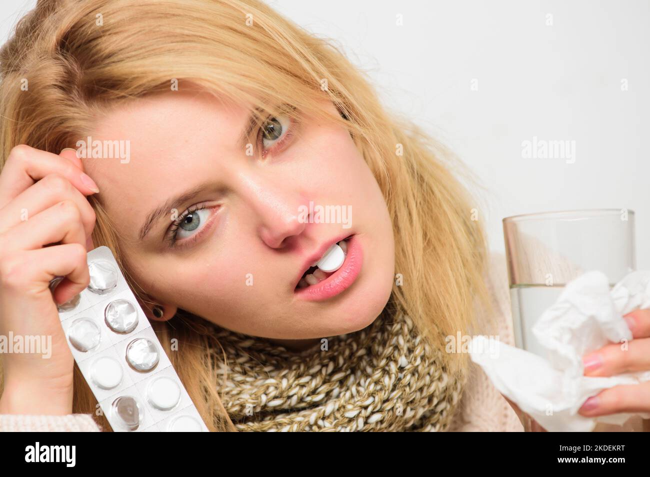 Flu and cold concept. Take medications to get rid of cold. Guidelines ...