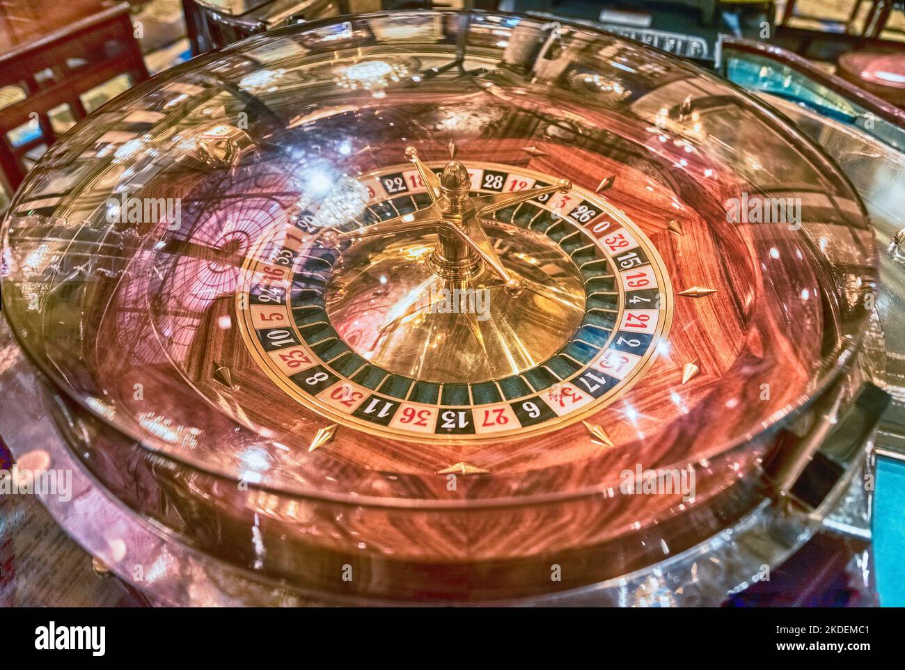 Classic roulette wheel with selective focus for bokeh effect. Concept ...
