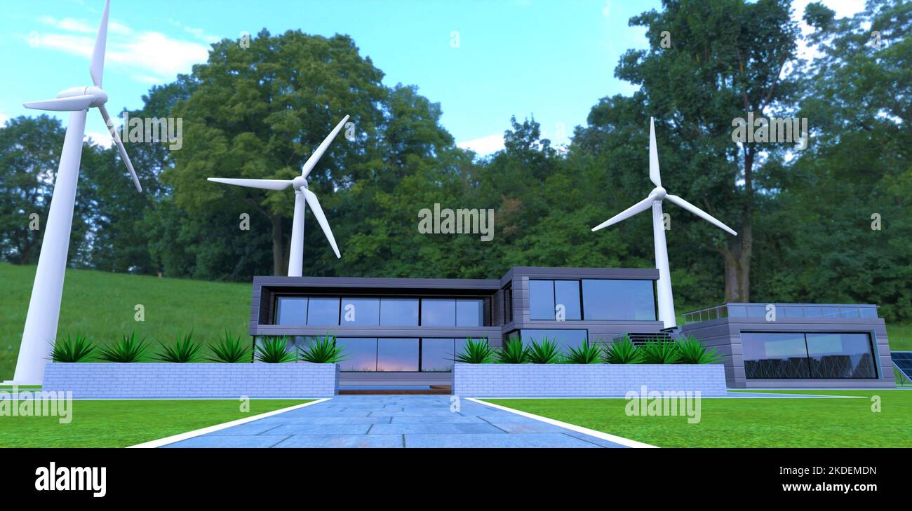 Walkway paved with concrete slabs on the territory of ecologicaly clean ...