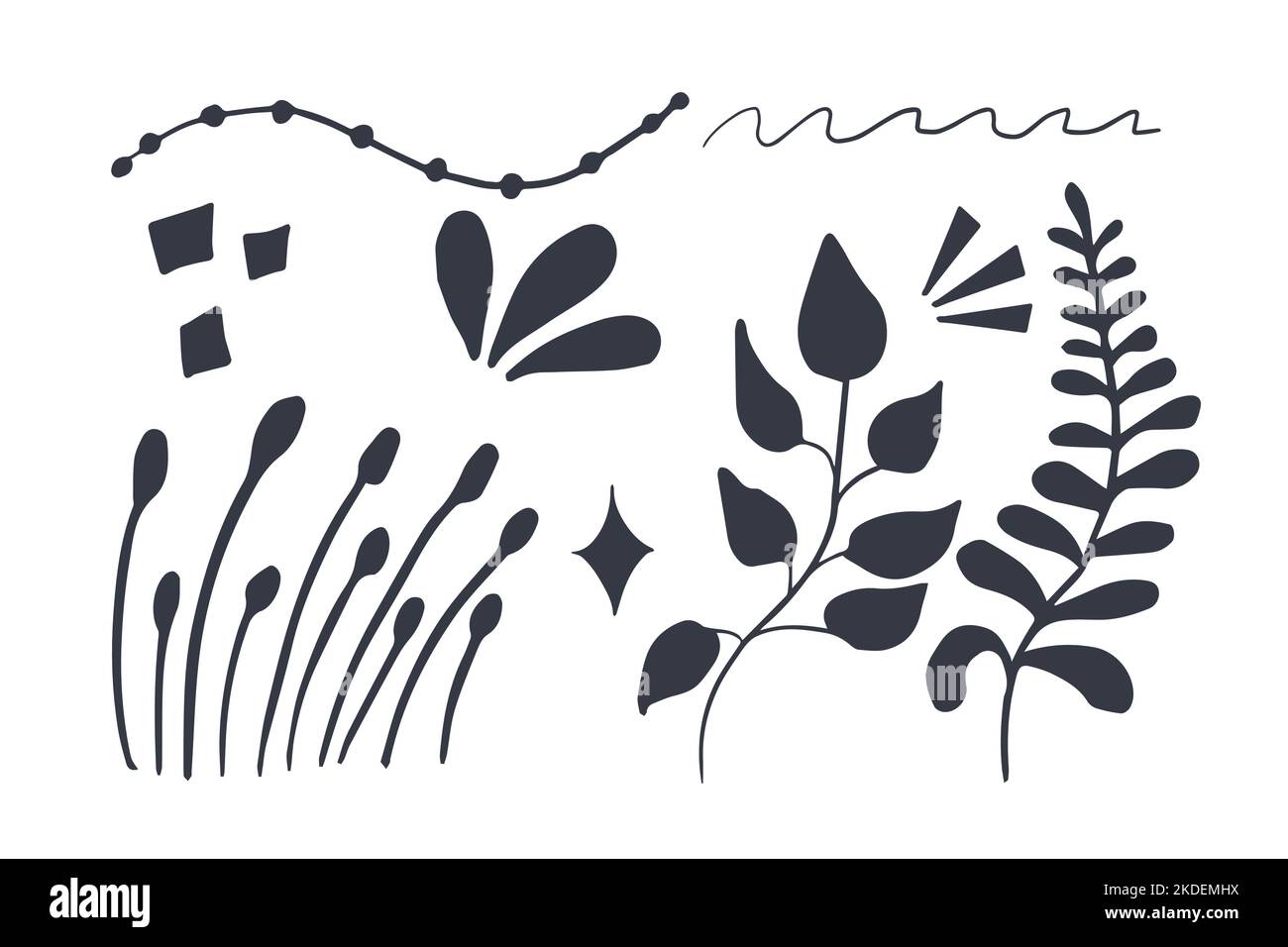 Set Trendy aesthetic organic shapes abstract splodge elements textured ...