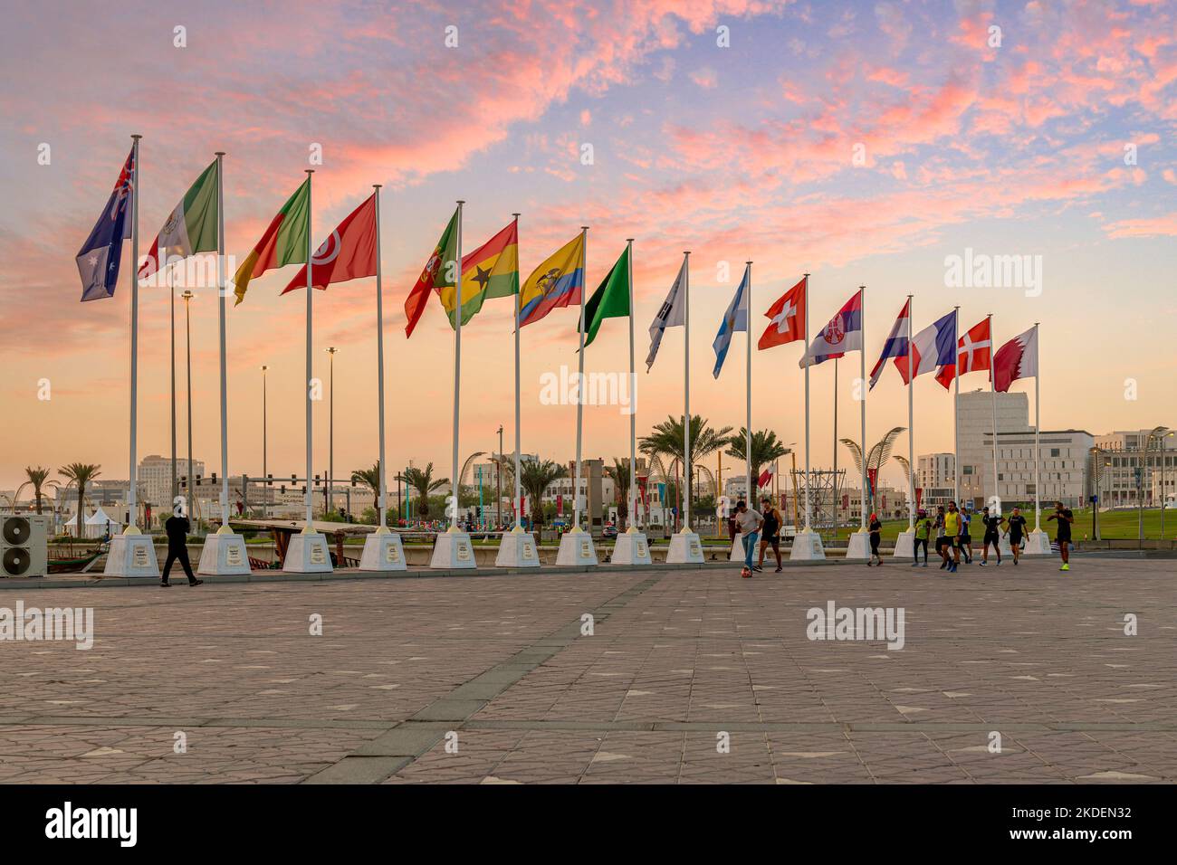 FIFA World Cup Qatar 2022 Official Countdown Clock. Doha Corniche Qatar ...