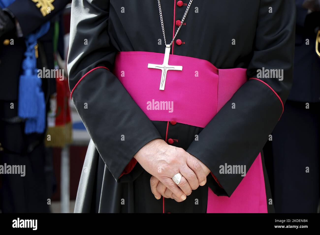 Front portrait of a Catholic Bishop's cassock. Religion, catholic ...