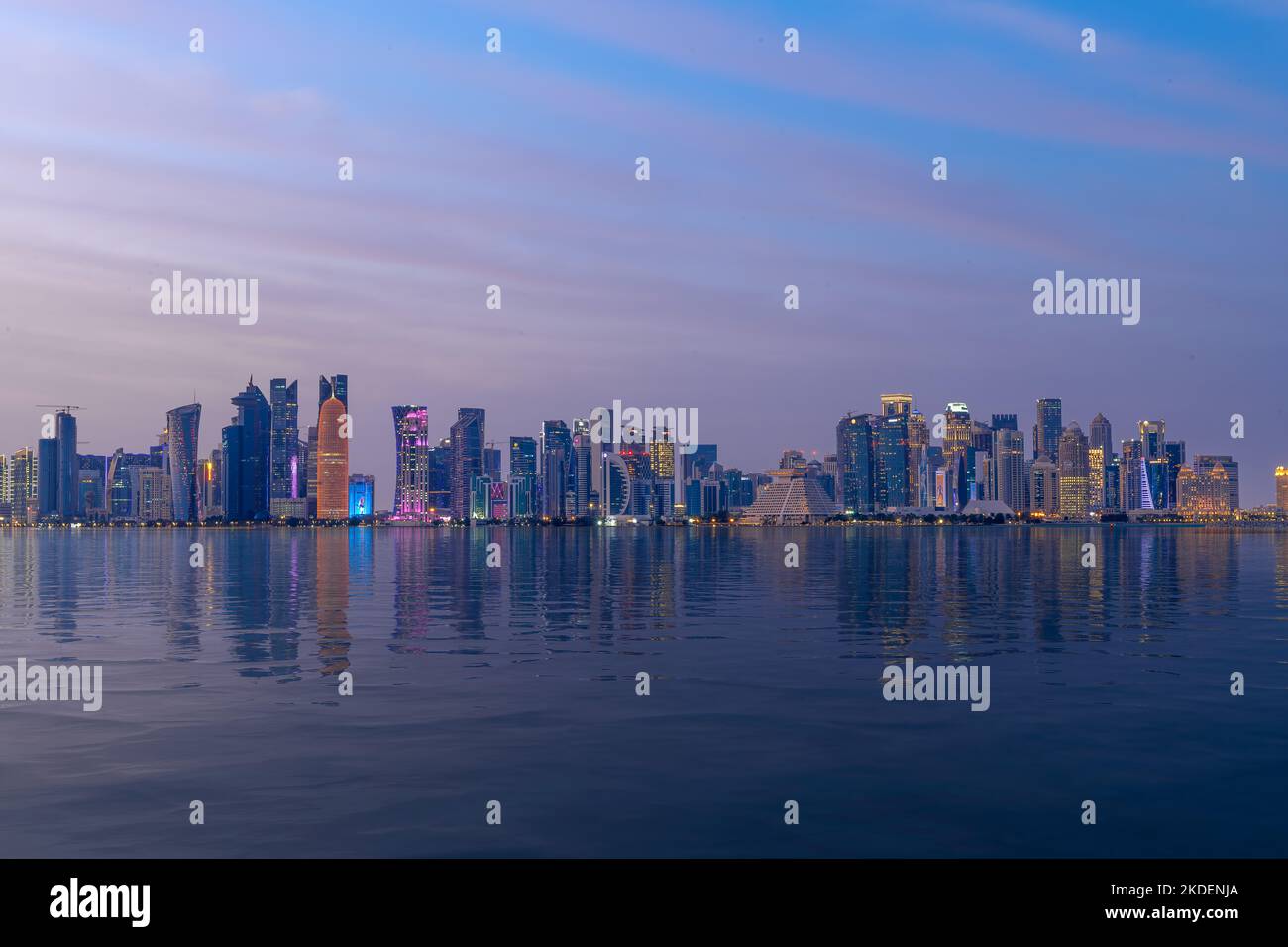 New Look of Doha Sky line in sunny Day time Stock Photo - Alamy