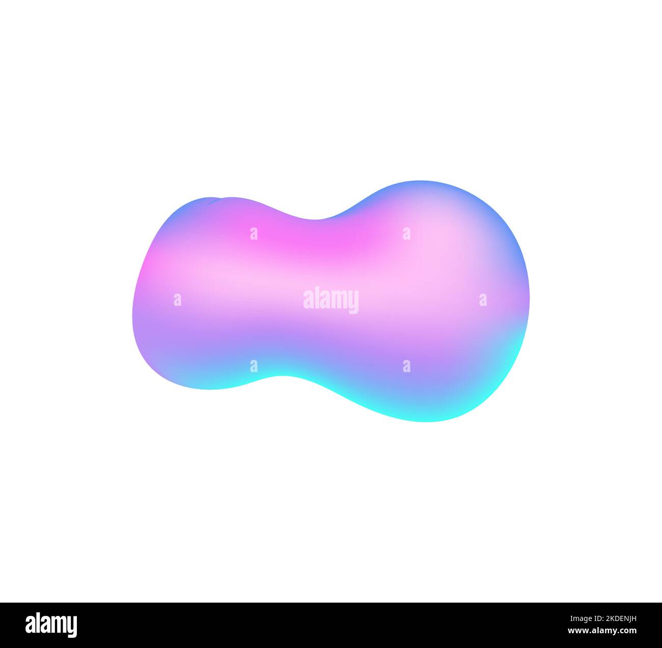 liquid hologram shapes. Futuristic fluid holographic elements. Vector ...