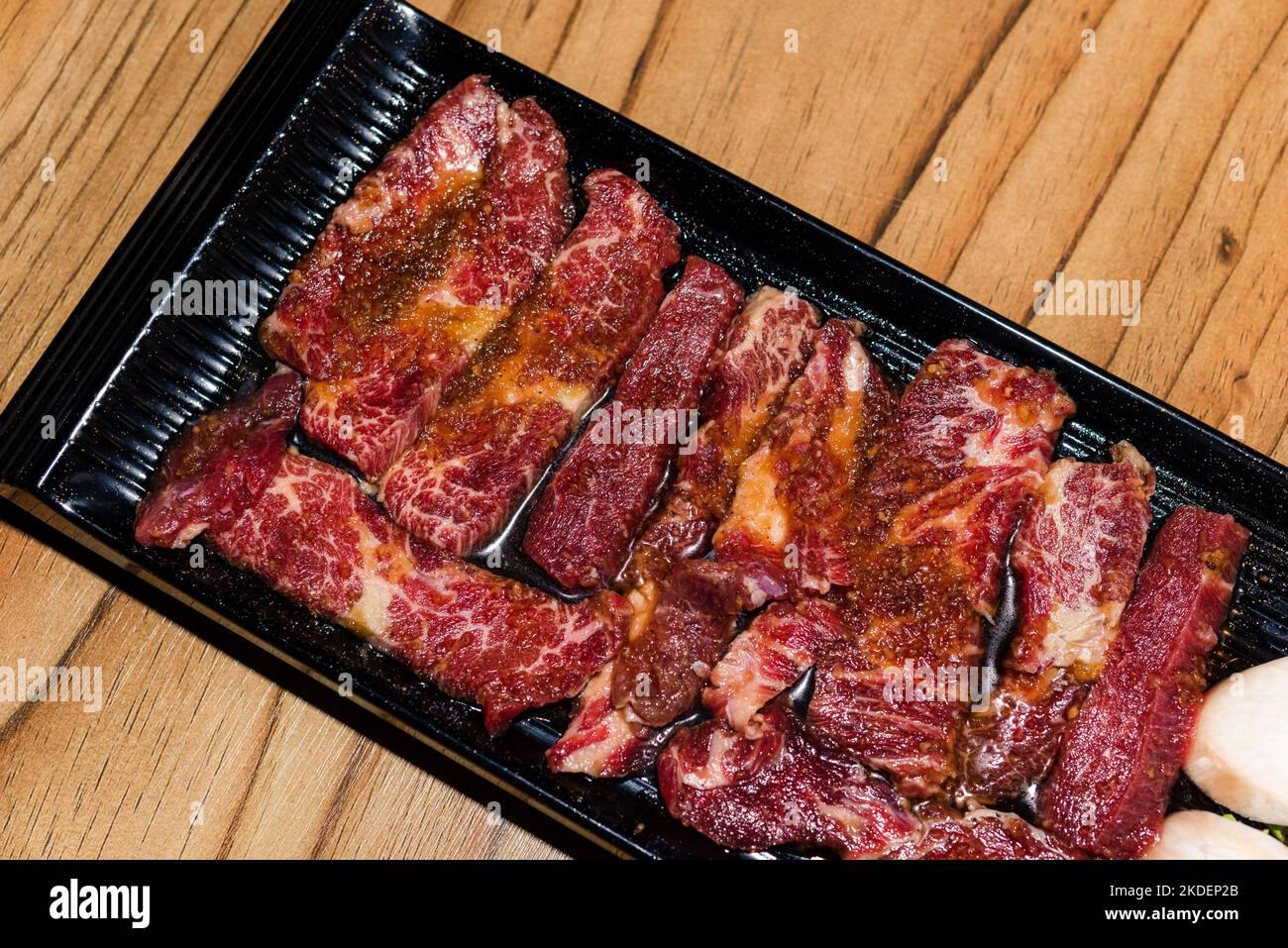 Korean traditional style fresh pork beef belly BBQ Stock Photo - Alamy