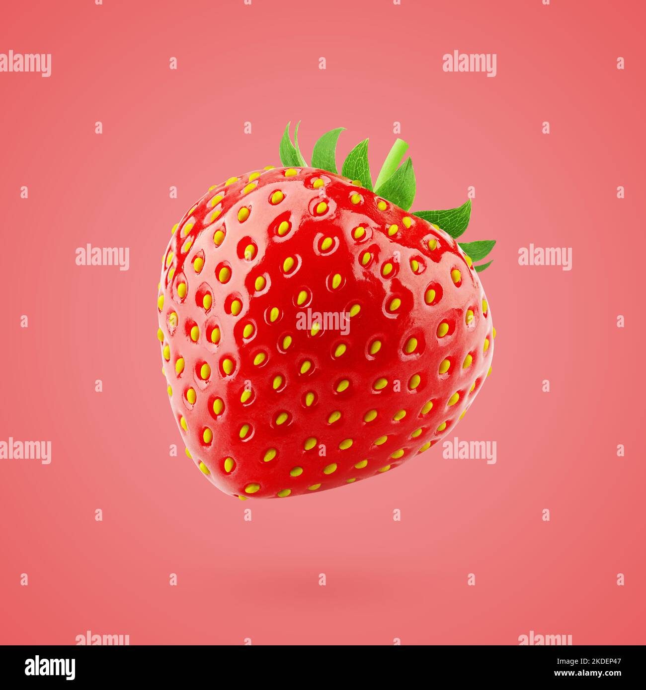 strawberry on pink color background, Minimal creative food concept ...