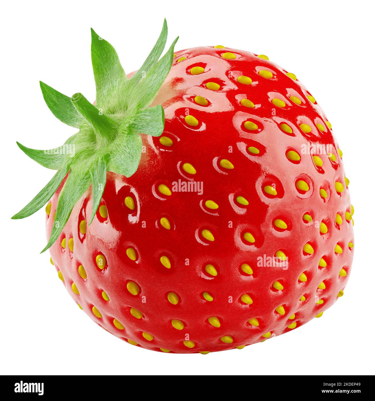 strawberry isolated on white background, clipping path, full depth of ...
