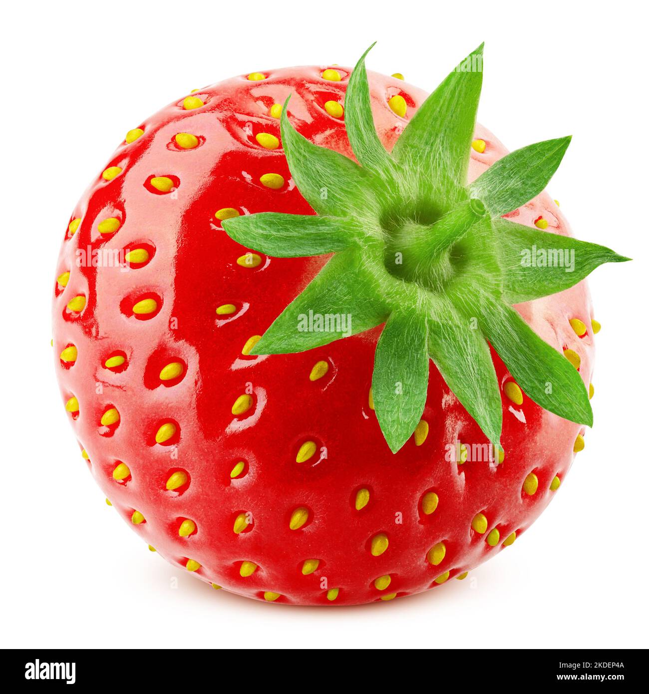strawberry isolated on white background, clipping path, full depth of ...