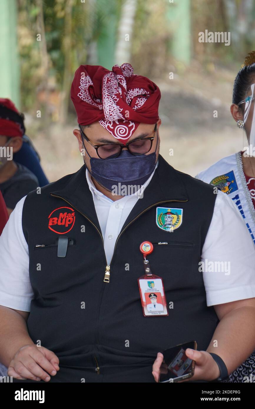 The regent of Kediri Hanindhito Himawan Pramana (Mas Dhito) on the ...