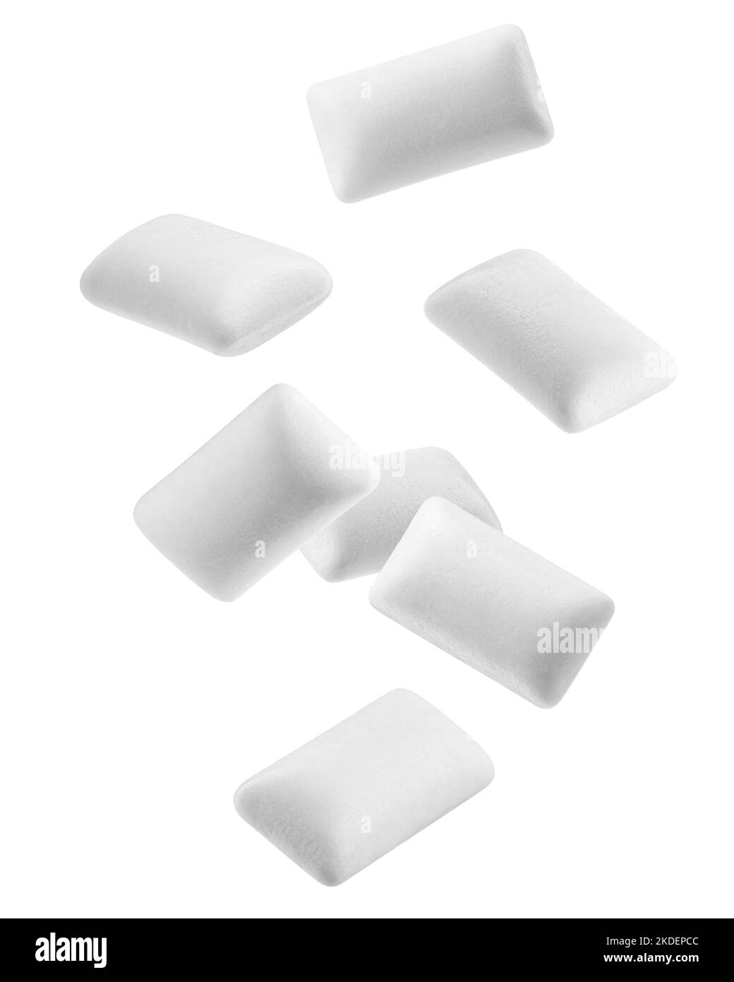 Falling chewing gum isolated on white background, clipping path, full ...