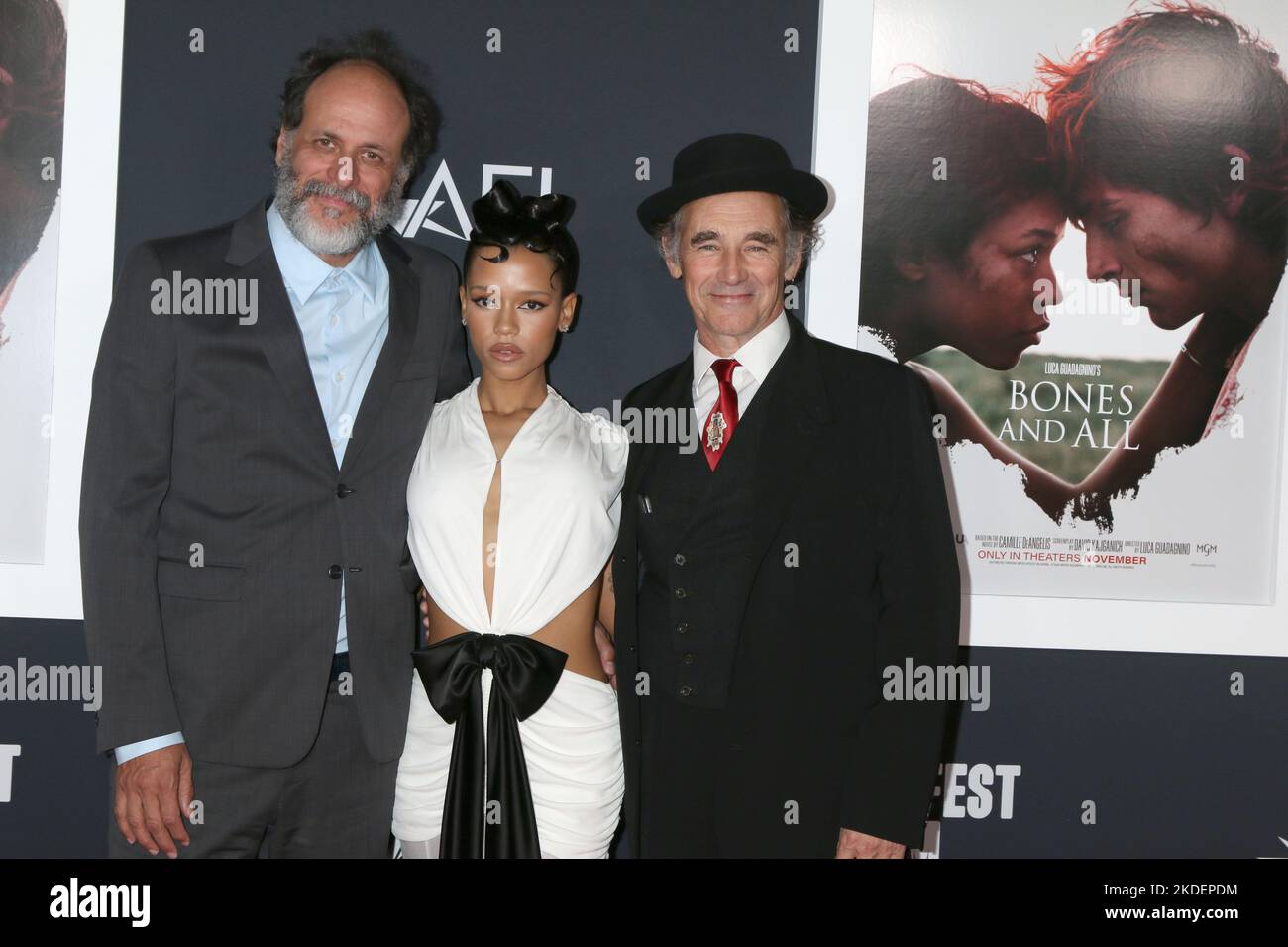LOS ANGELES - NOV 5: Luca Guadagnino, Taylor Russell, Mark Rylance at ...