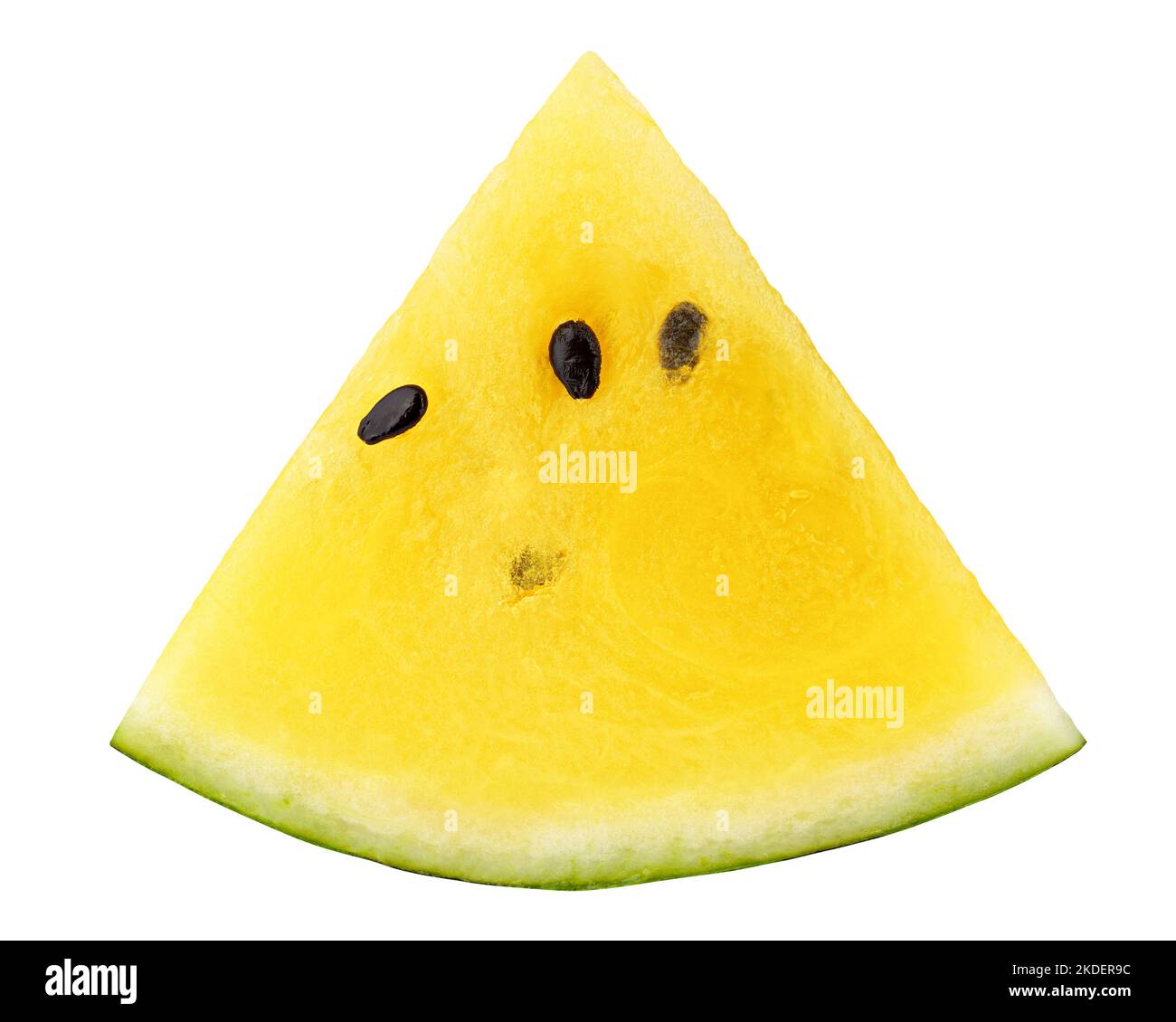 yellow watermelon isolated on white background, clipping path, full ...