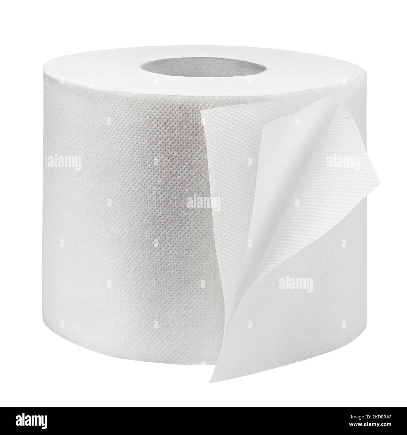 Toilet paper, three layers, isolated on white background, clipping path ...