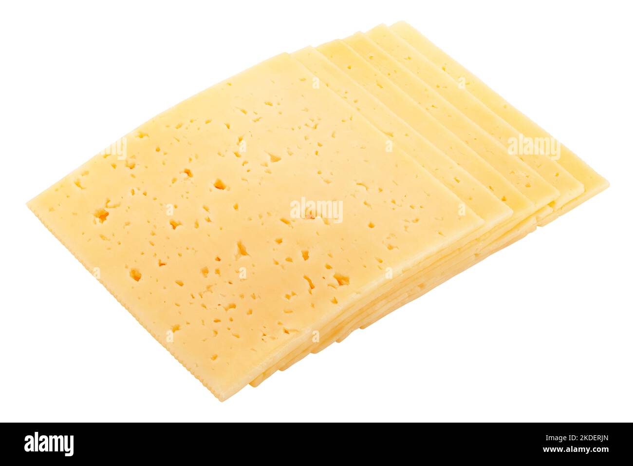 cheese slices, isolated on white background, clipping path, full depth ...
