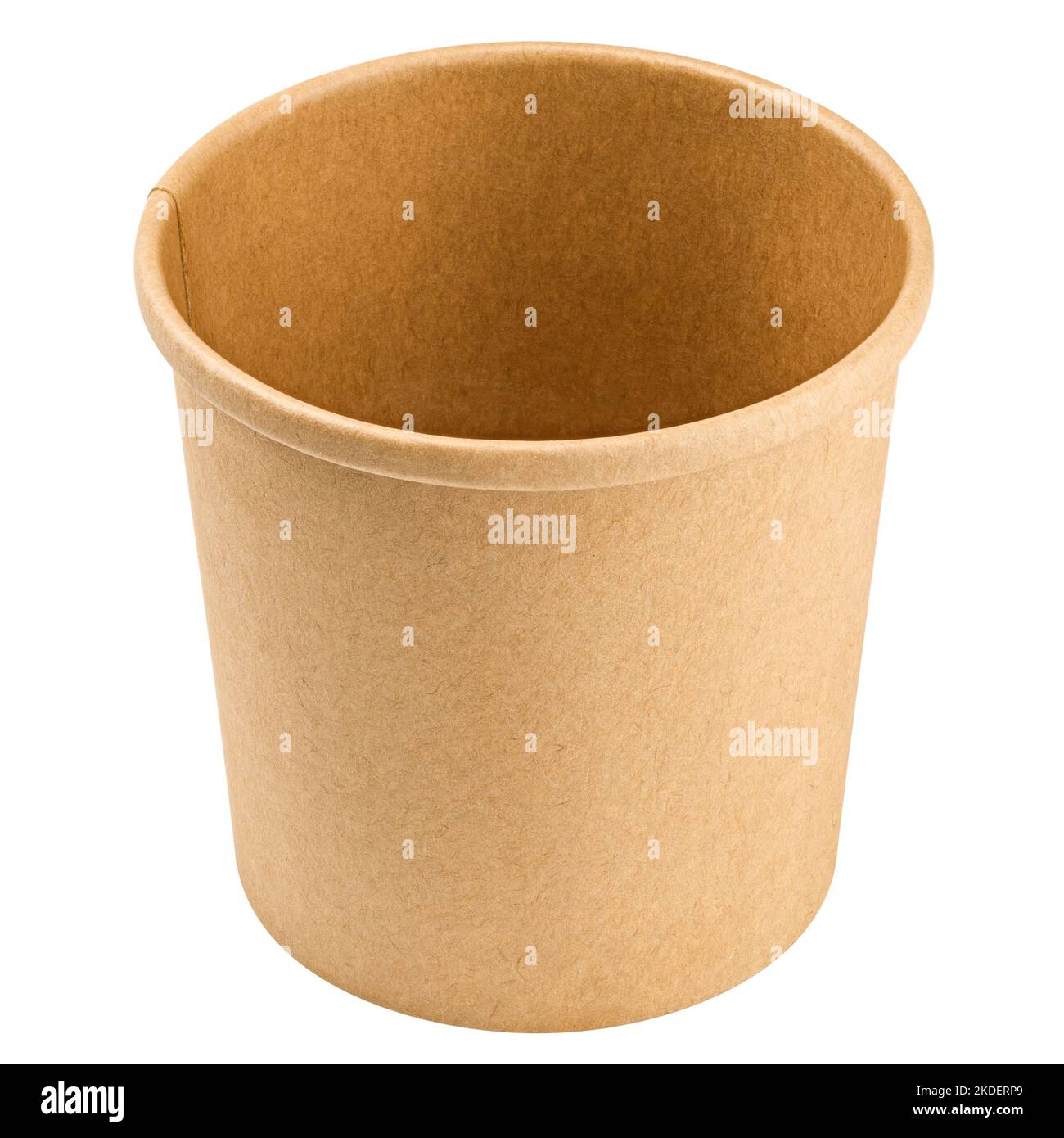 Eco paper tableware soup cup, food container, isolated on white ...