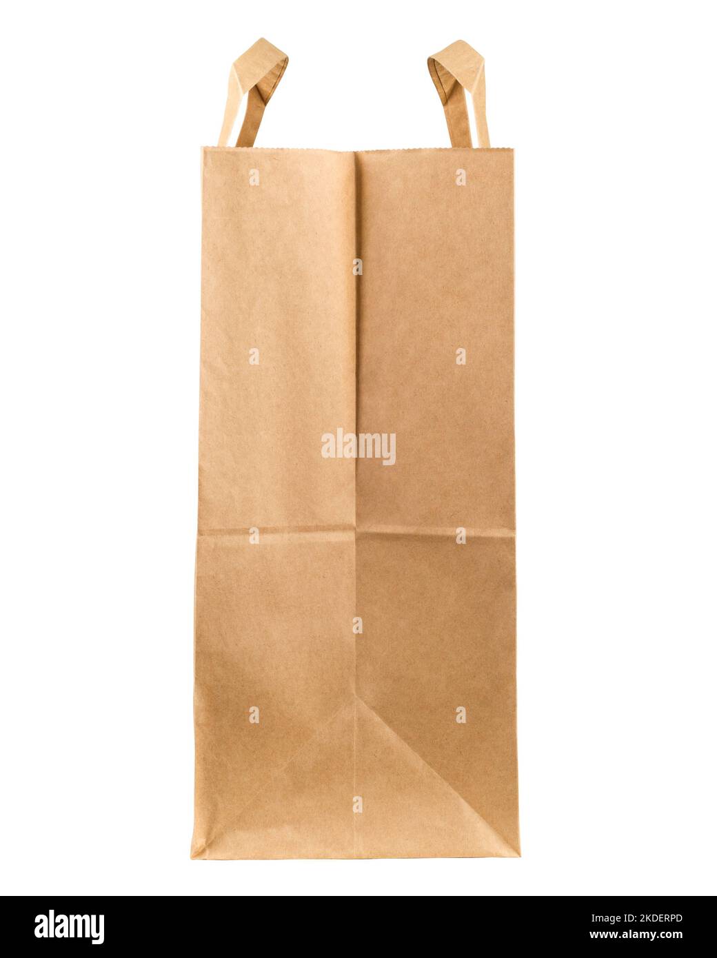 Brown paper bag isolated on white background, clipping path, full depth ...