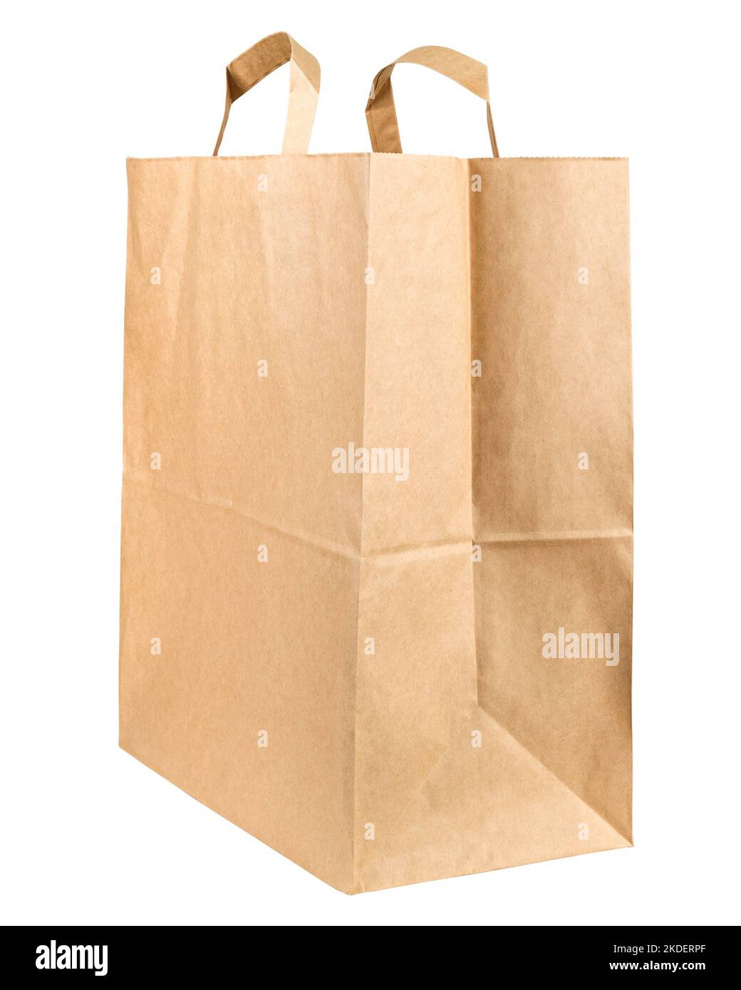 Brown paper bag isolated on white background, clipping path, full depth ...