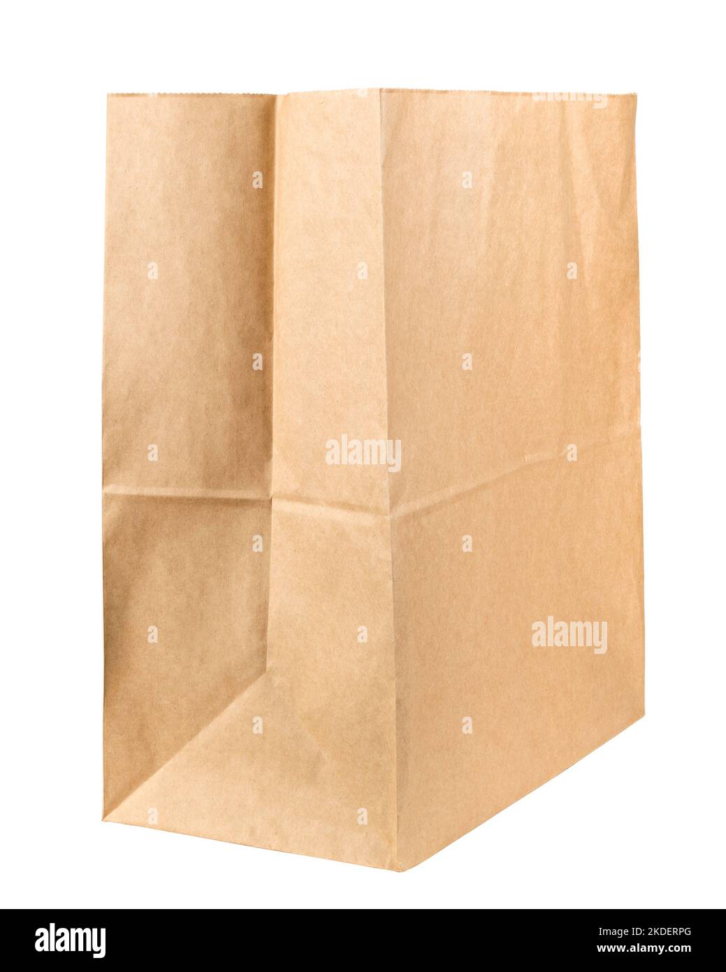 Brown paper bag isolated on white background, clipping path, full depth ...