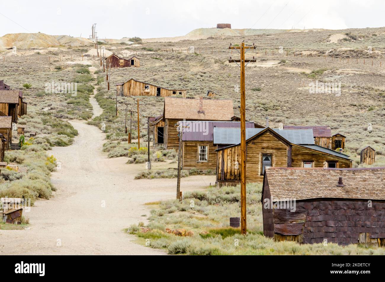 Main Street in the Gold Mining Ghost Town of Bodie, State Historic Park ...