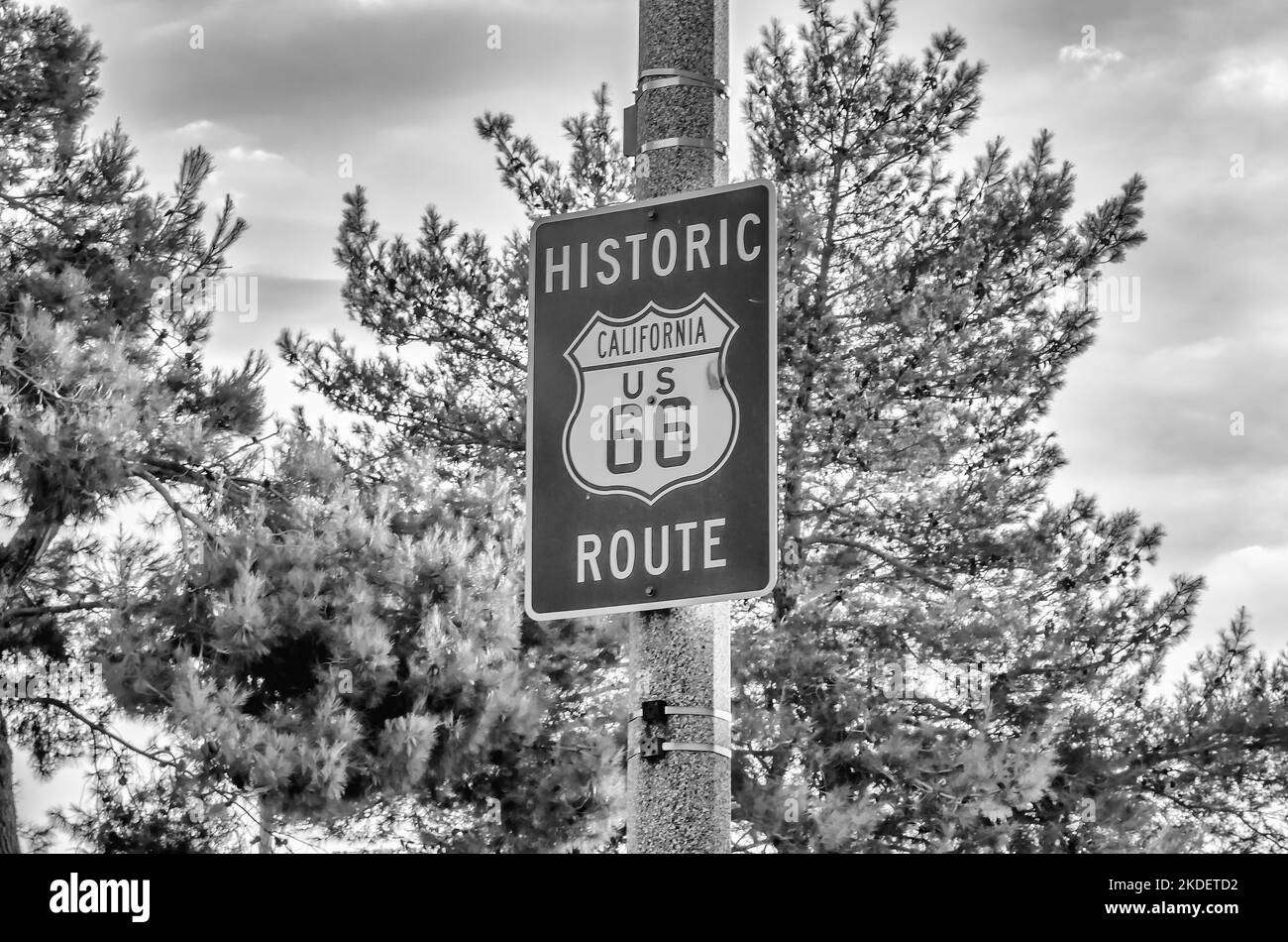 Historic Route 66 street sign in California, USA Stock Photo - Alamy