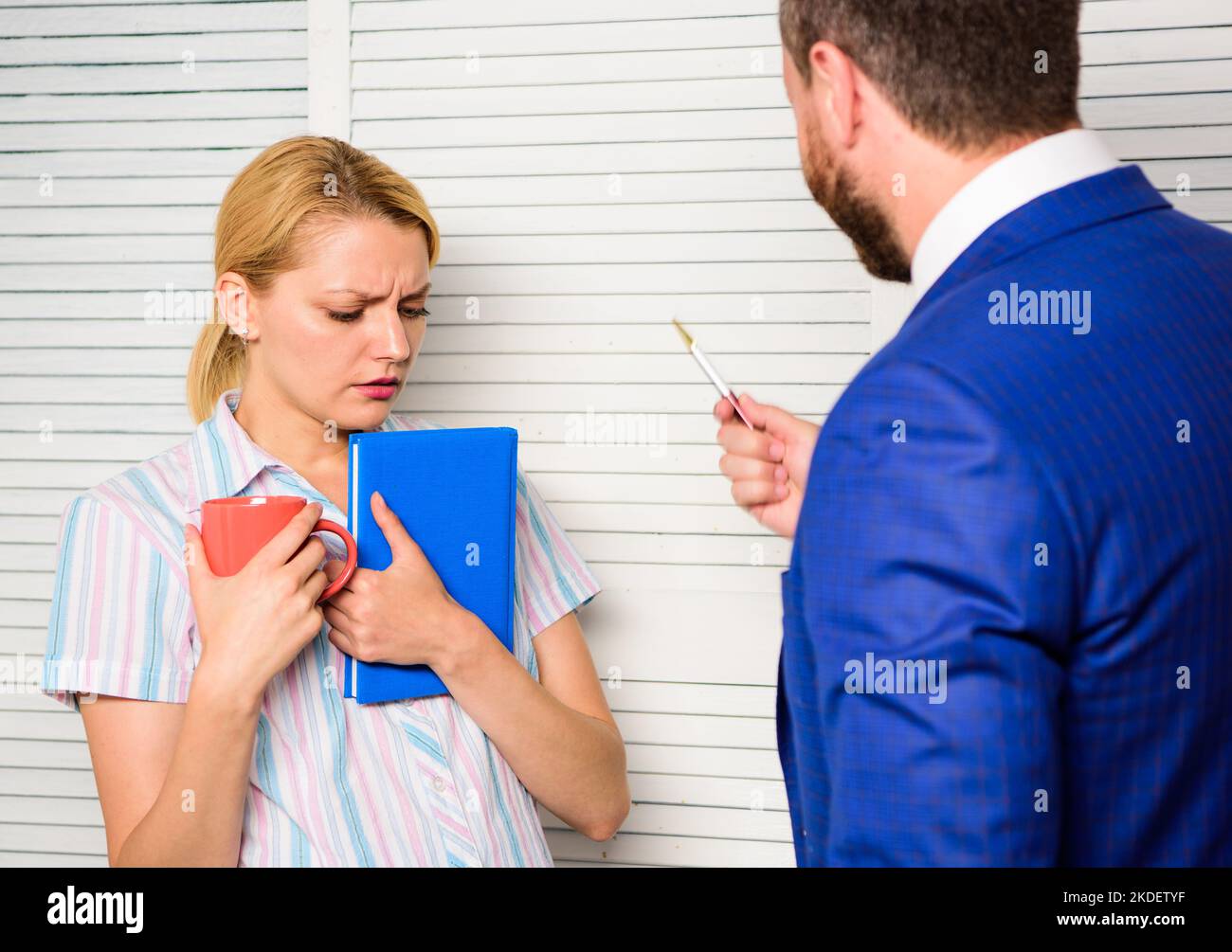 Boss discriminate female worker. Discrimination and personal attitude ...