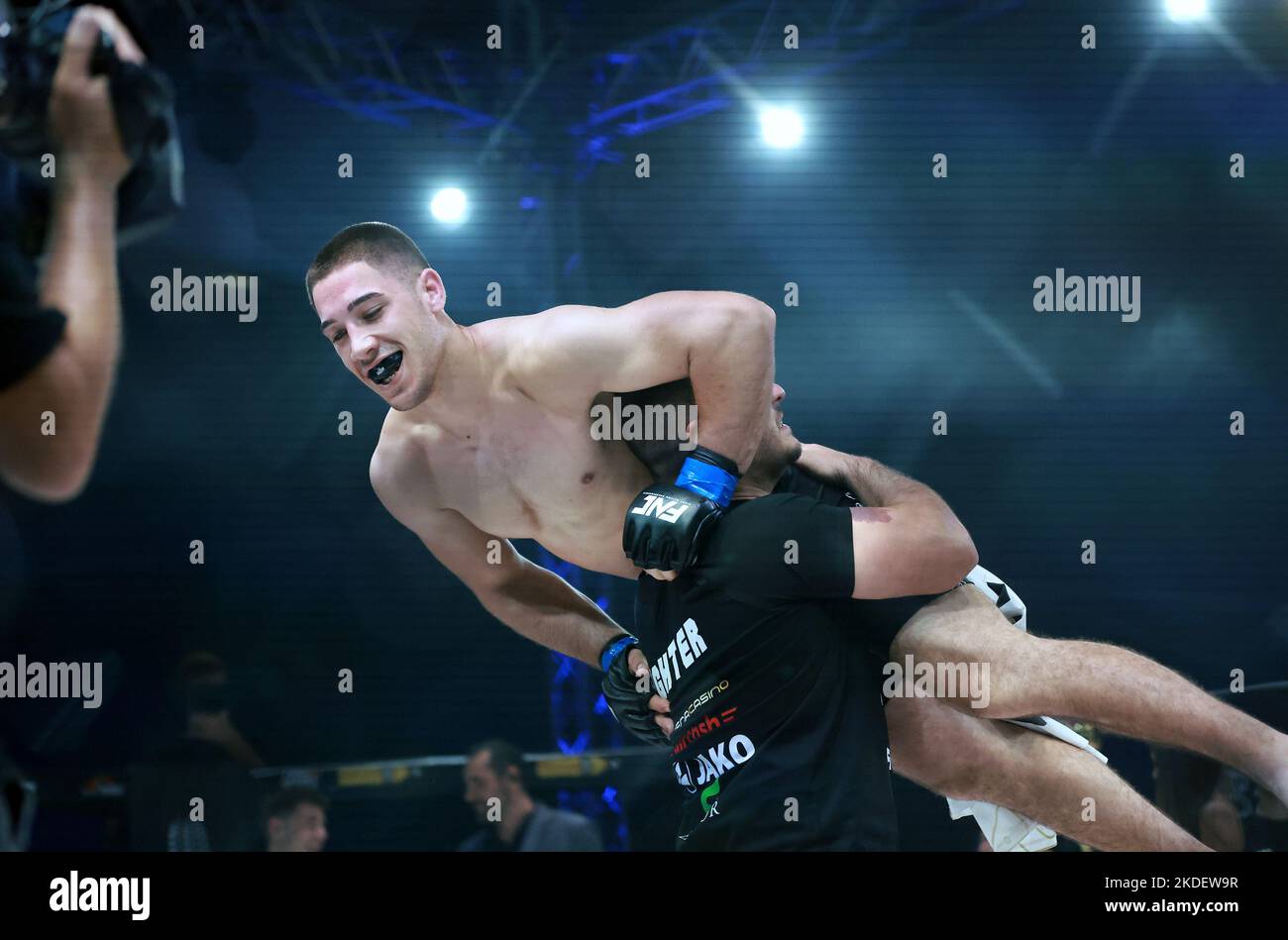 Zagreb, Croatia. 05th Nov, 2022. Ognjen Babic of Serbia fights against ...