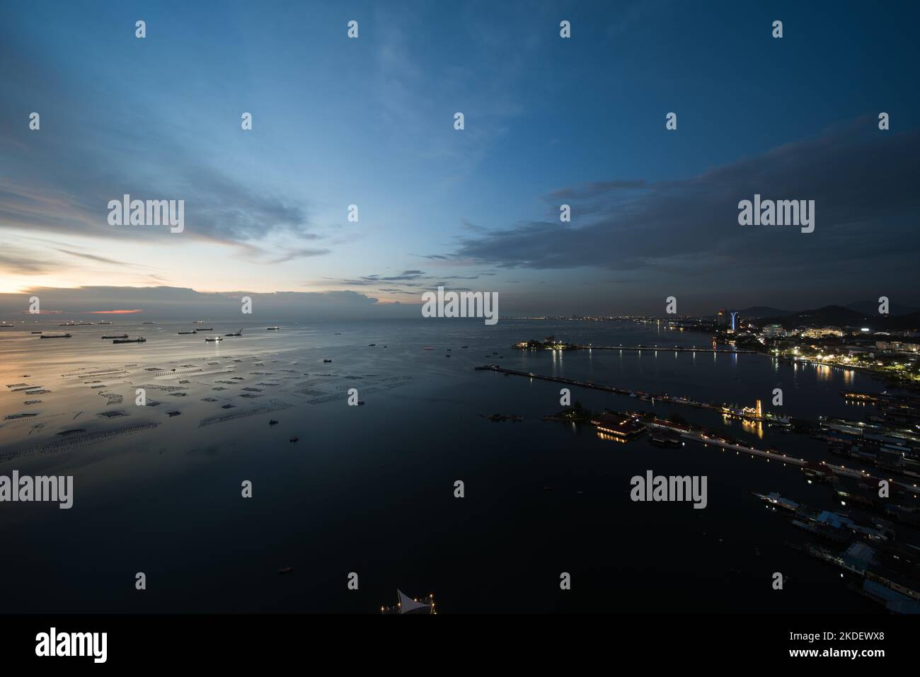 Night cityscape from Si Racha, Chon Buri, Thailand Stock Photo - Alamy