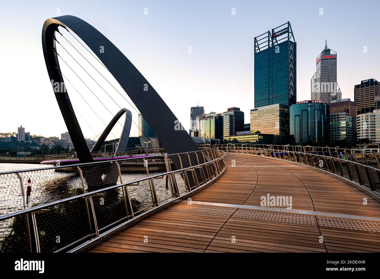 Famous Elizabeth Quay Bridge in Perth Stock Photo - Alamy
