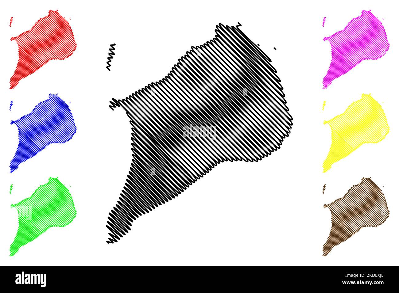 Iwo Jima island (Japan, East Asia, Japanese archipelago) map vector ...