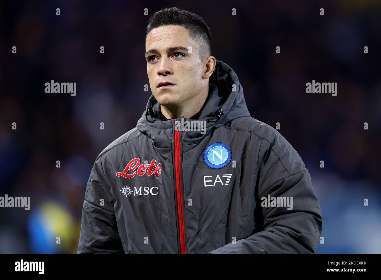 Giacomo Raspadori of Ssc Napoli looks on during the Serie A match ...