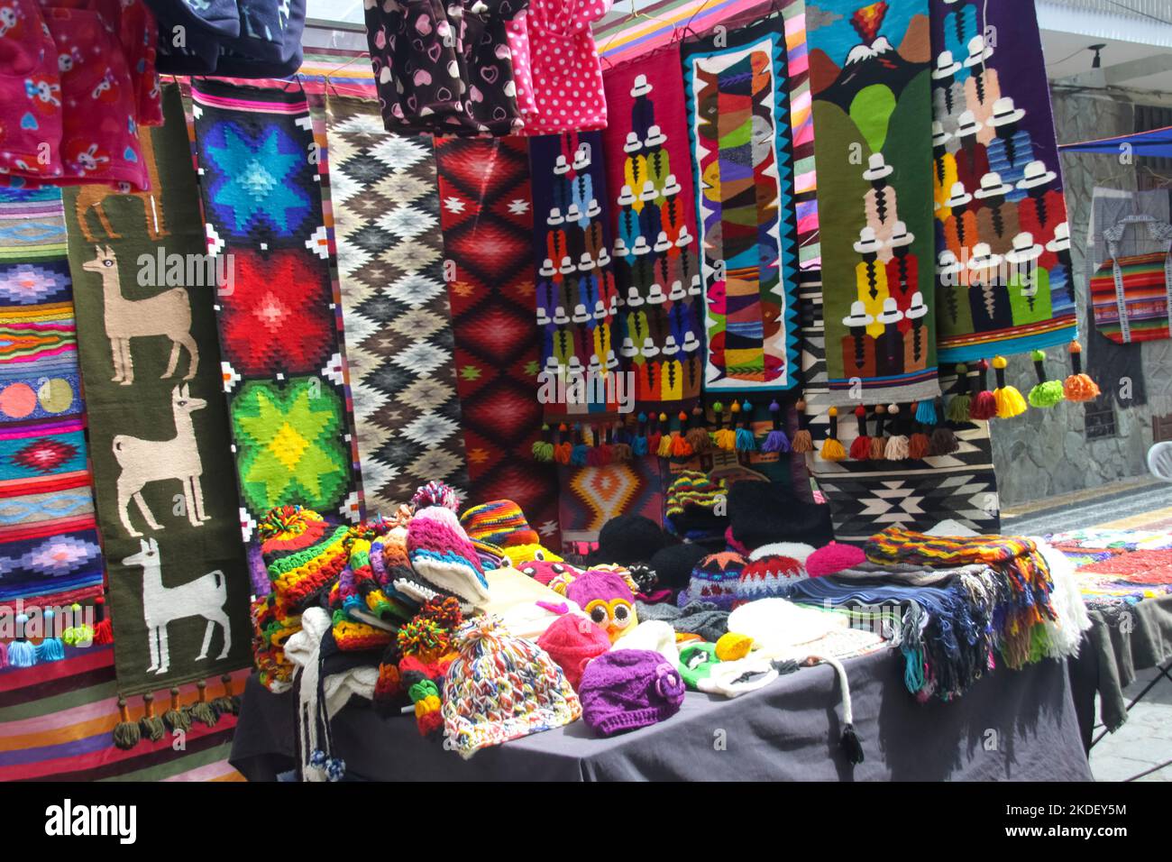 Woolen woven handicrafts at the Traditional handicraft market at ...