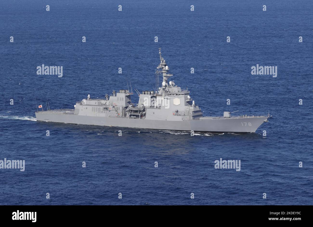 Photo taken by a Kyodo News reporter on board a Japan Maritime Self ...