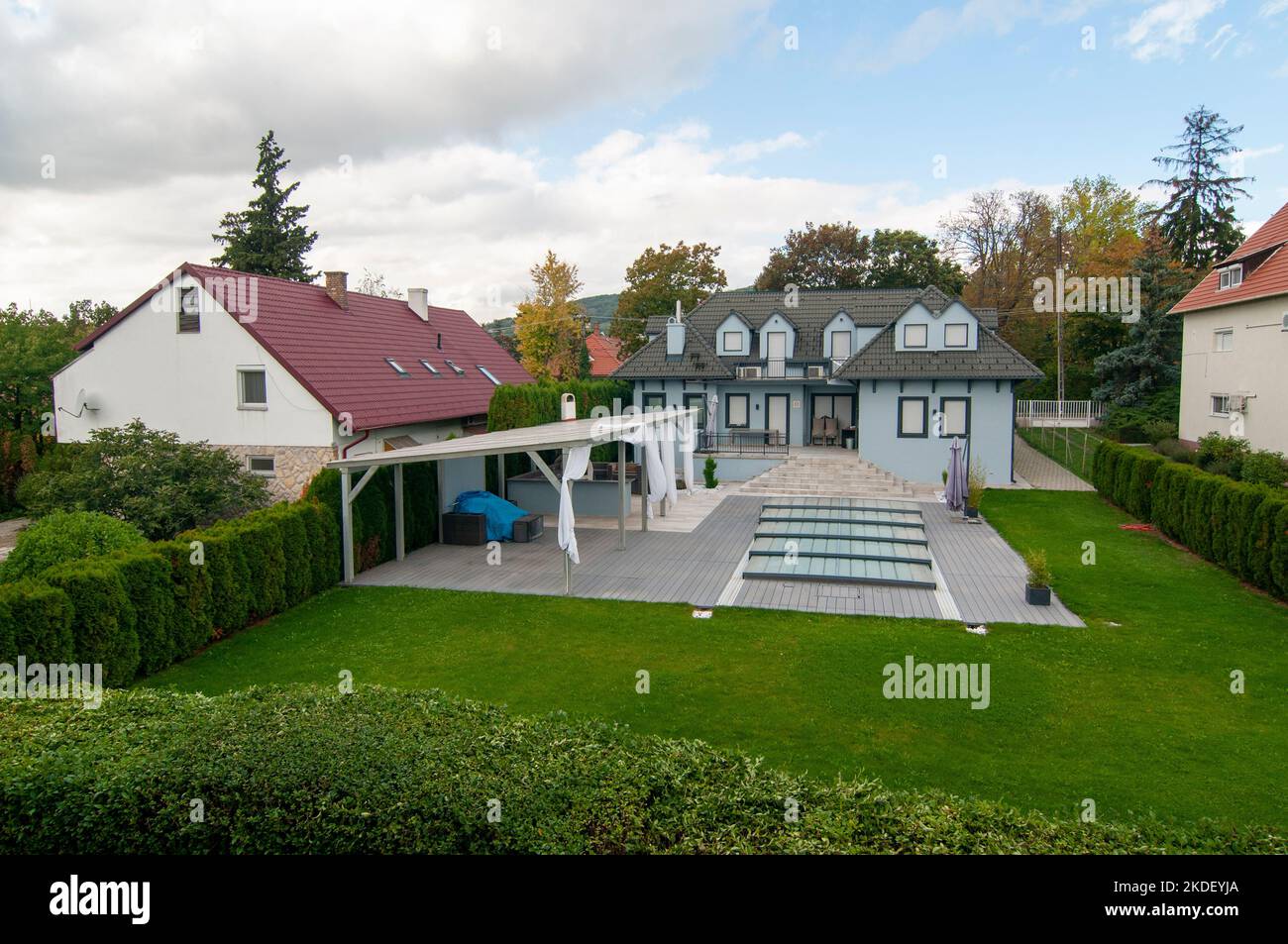 Cityscape in Balatonfured, Lake Balaton, Hungary Stock Photo - Alamy