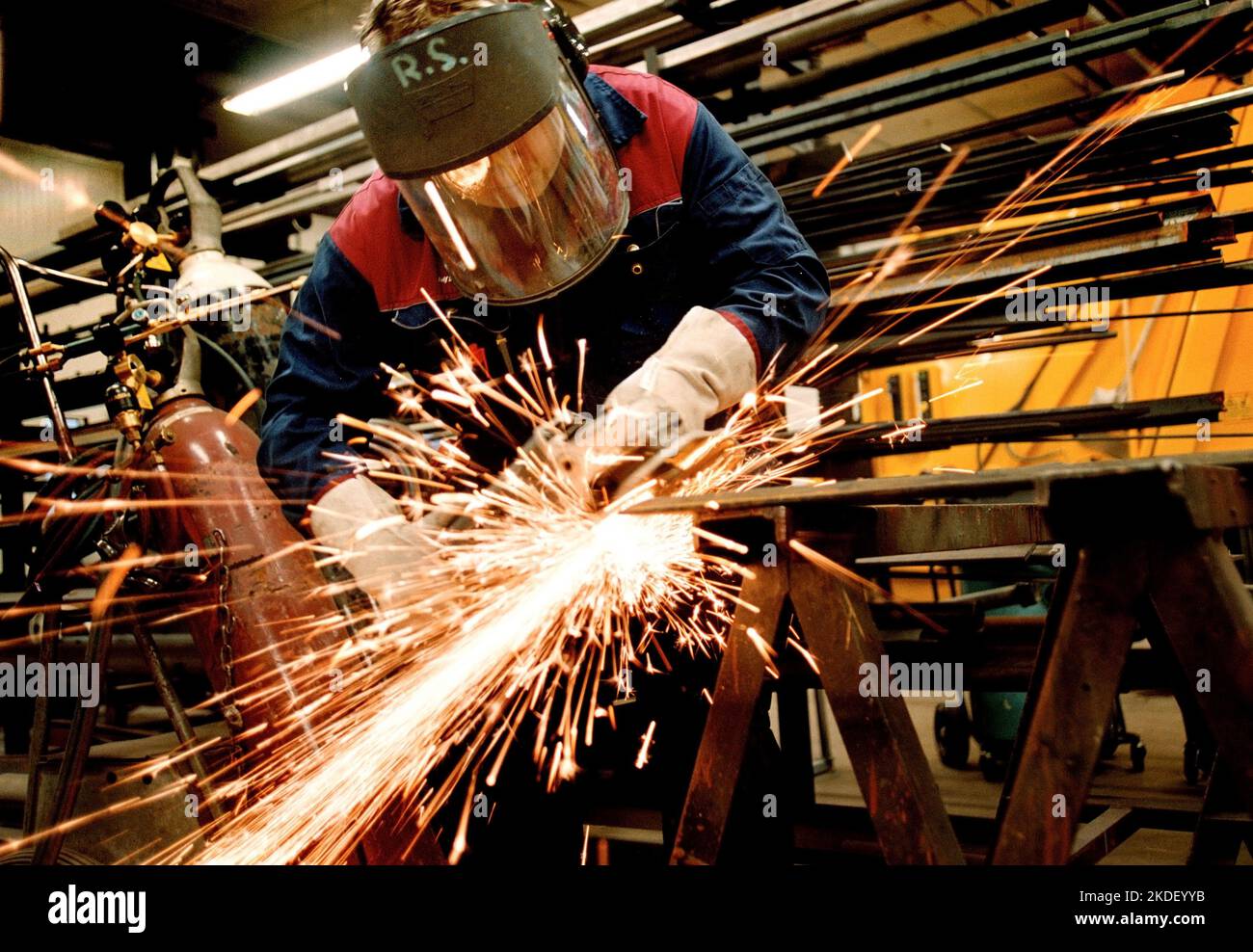 A business in a municipality, workers at a workshop Stock Photo - Alamy