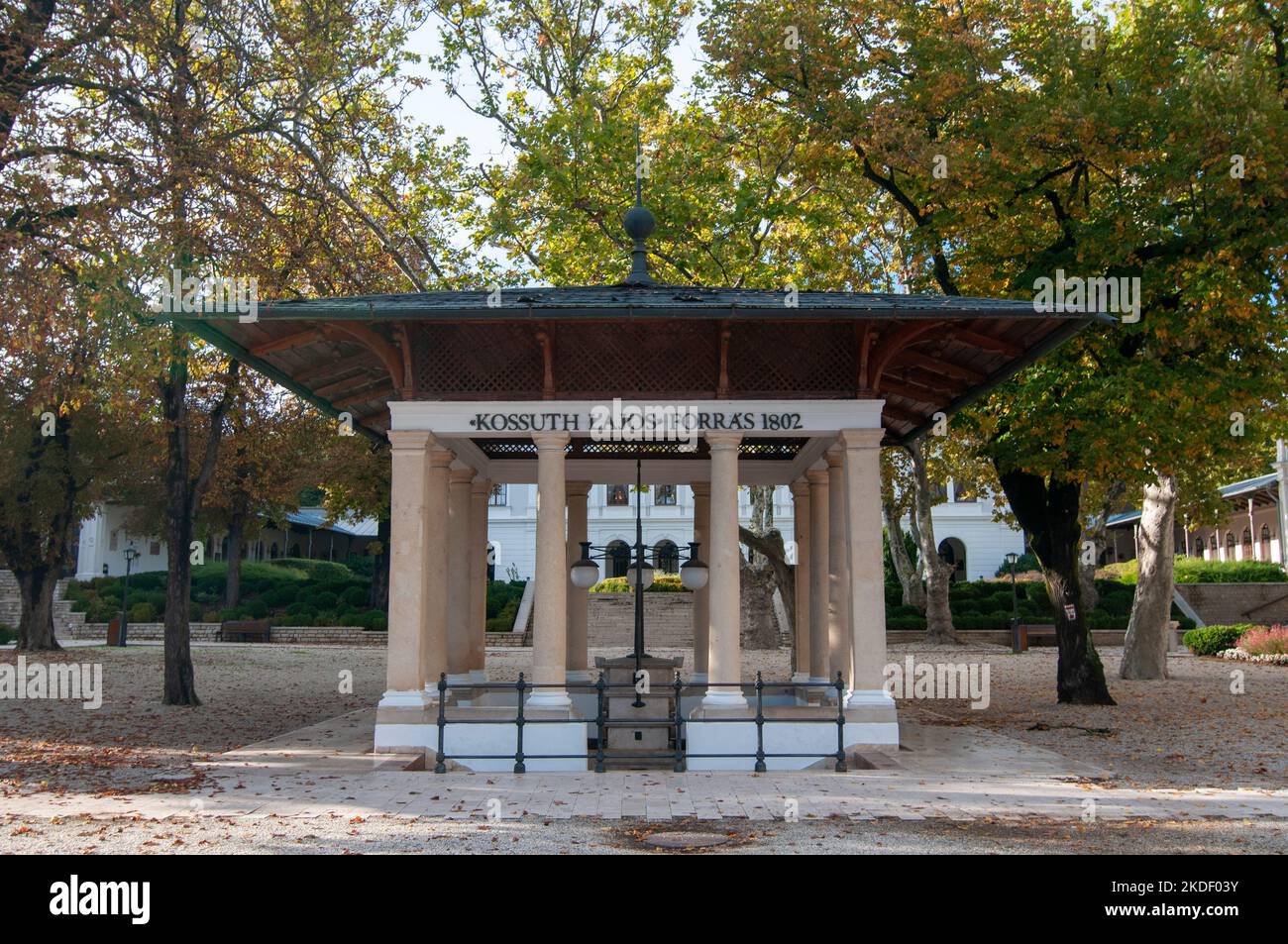 Mineral water spring at the State Hospital for Cardiology Balatonfured ...