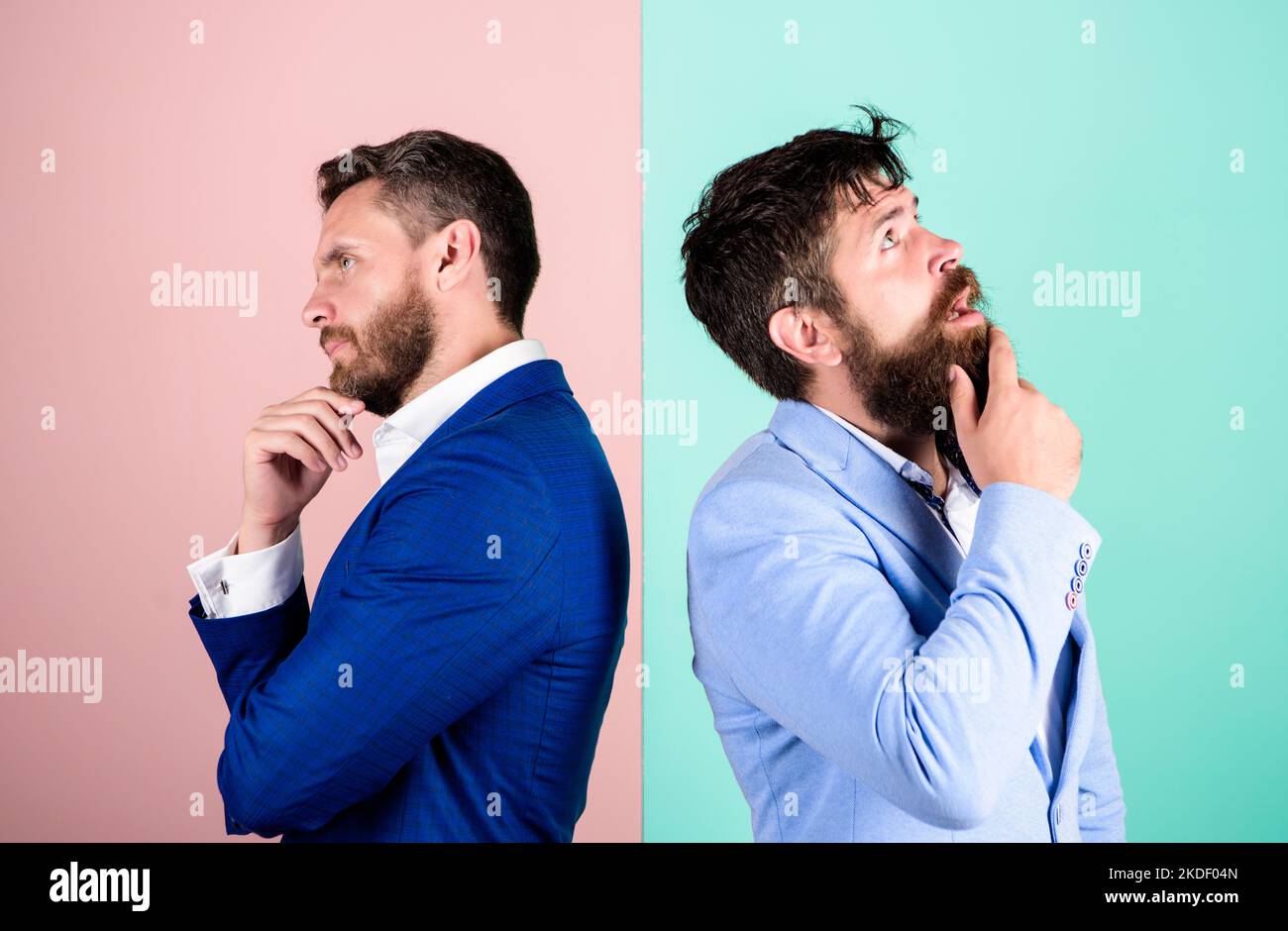 Business in trouble concept. Business misunderstanding. Business team ...