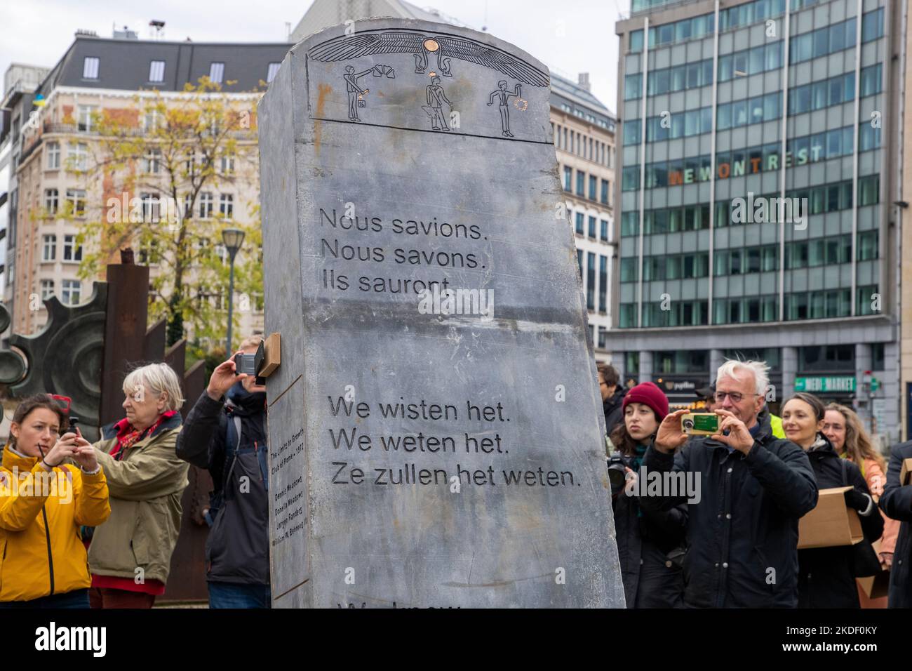 Illustration picture shows the inauguration of the 'Rosetta Stone of ...