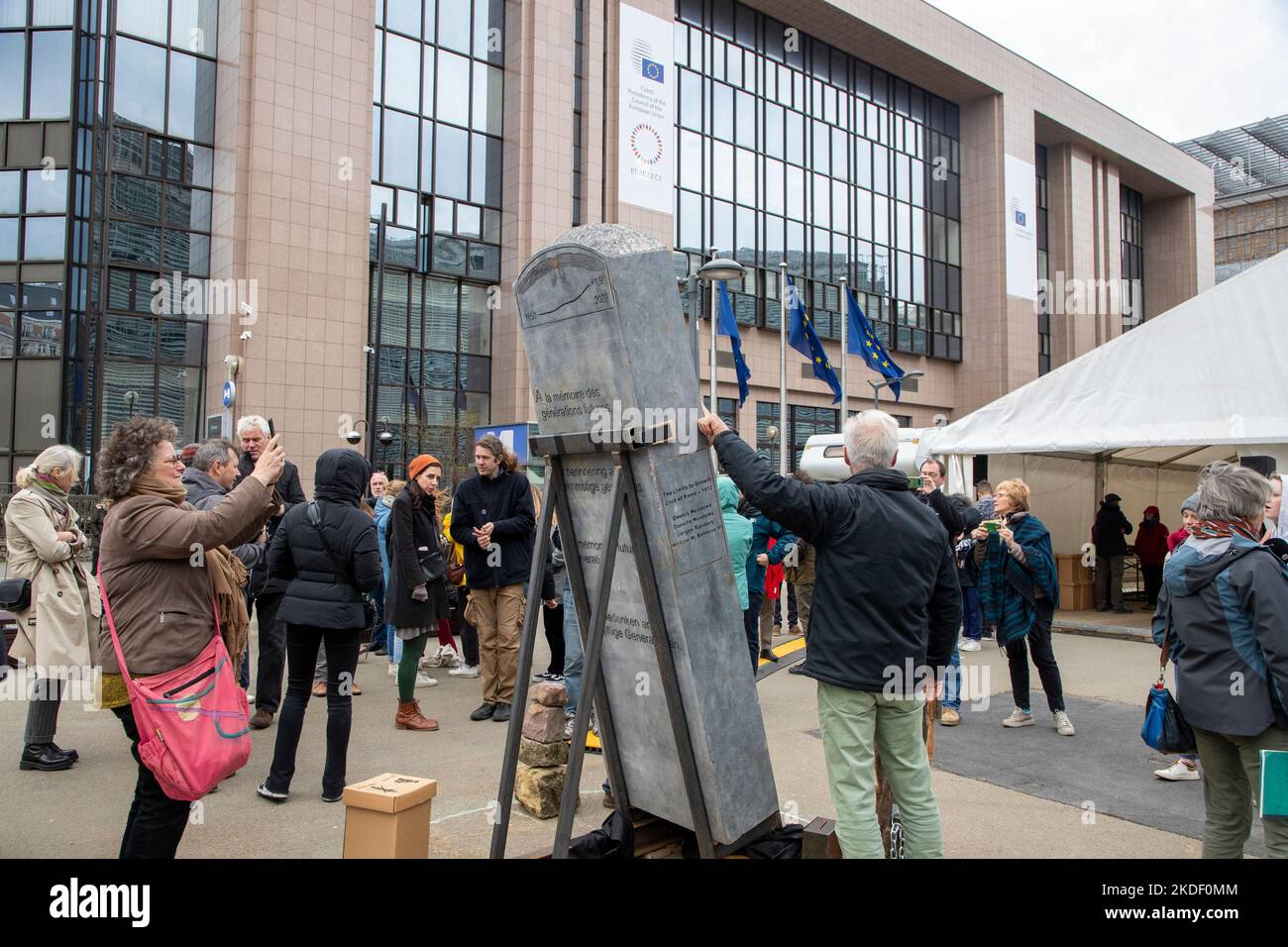 Illustration picture shows the inauguration of the 'Rosetta Stone of ...