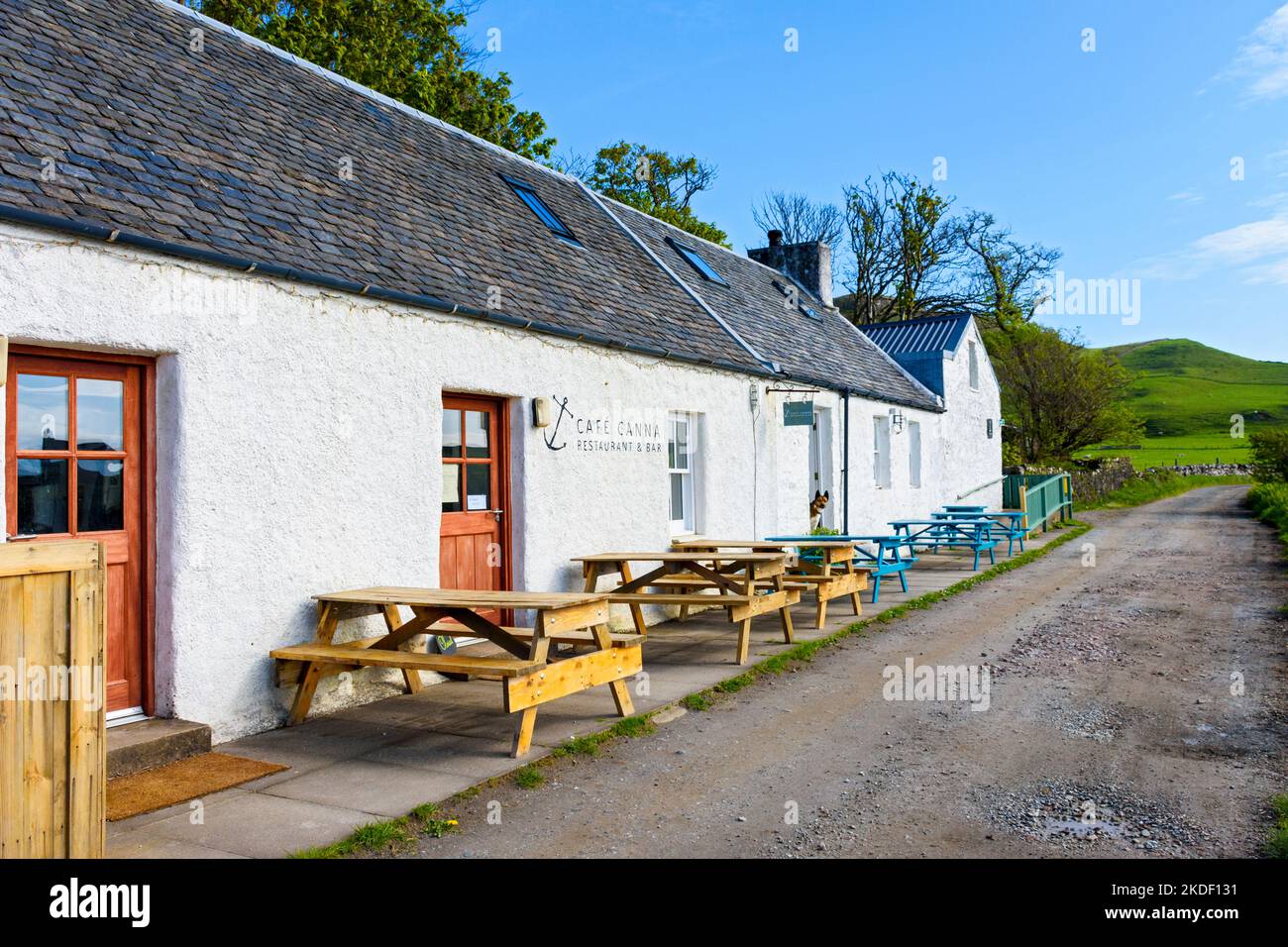 The Café Canna restaurant and bar on the Isle of Canna, Scotland, UK ...