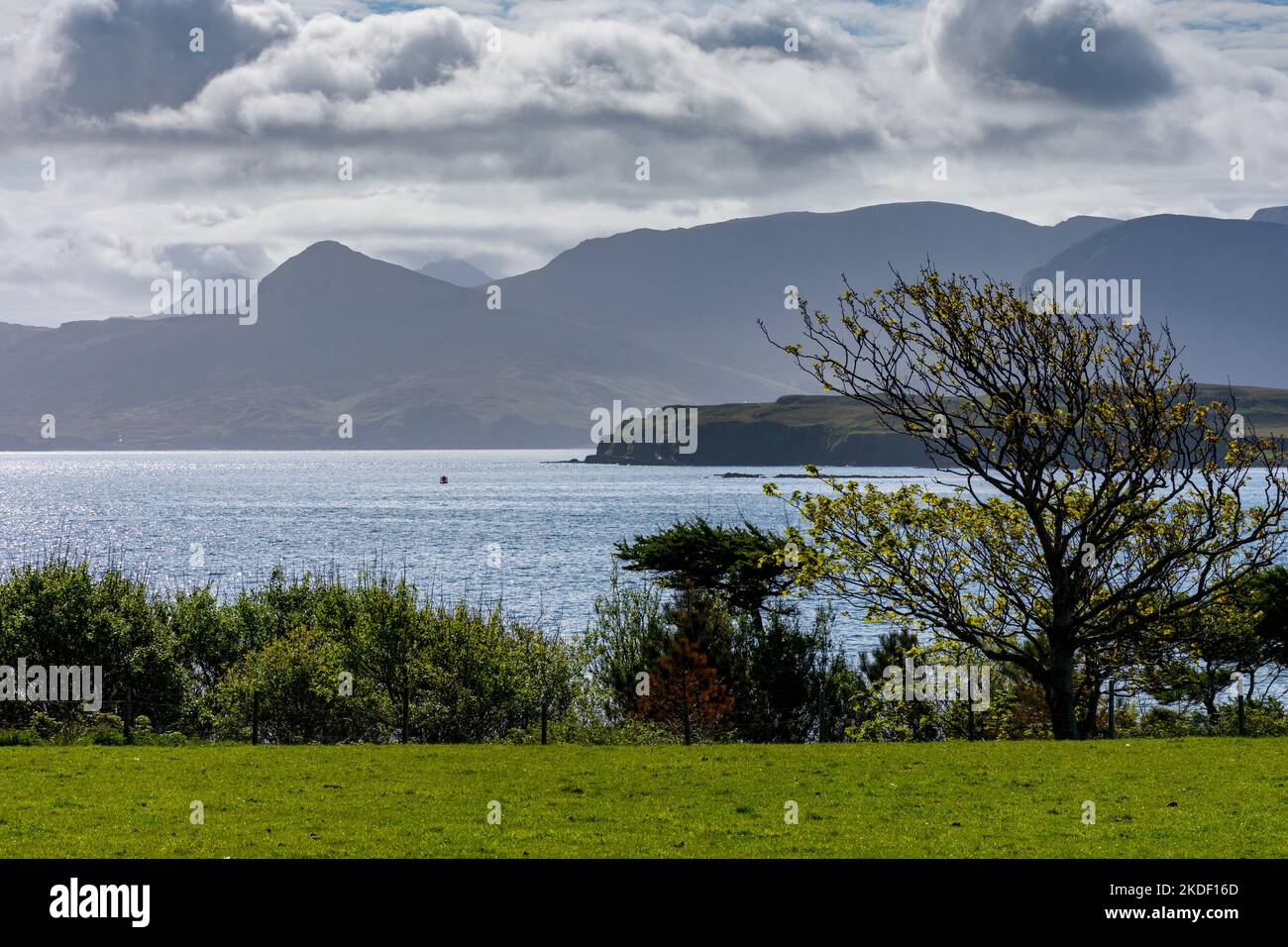 Bloodstone Hill and the mountains of Rum from the Isle of Canna ...