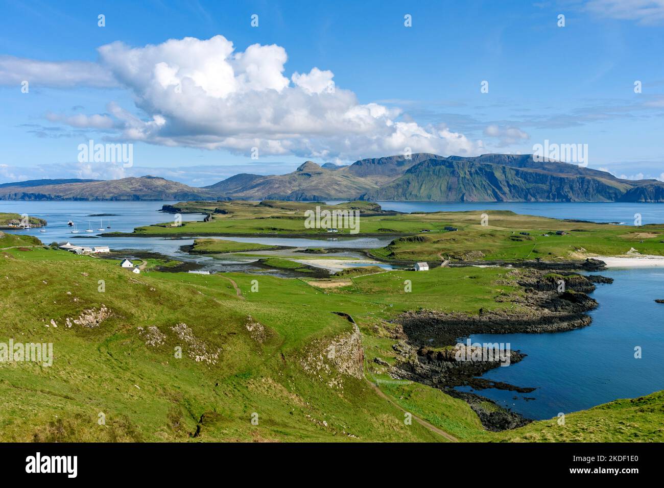 The Isle of Rum over the Isle of Sanday, from the Isle of Canna ...