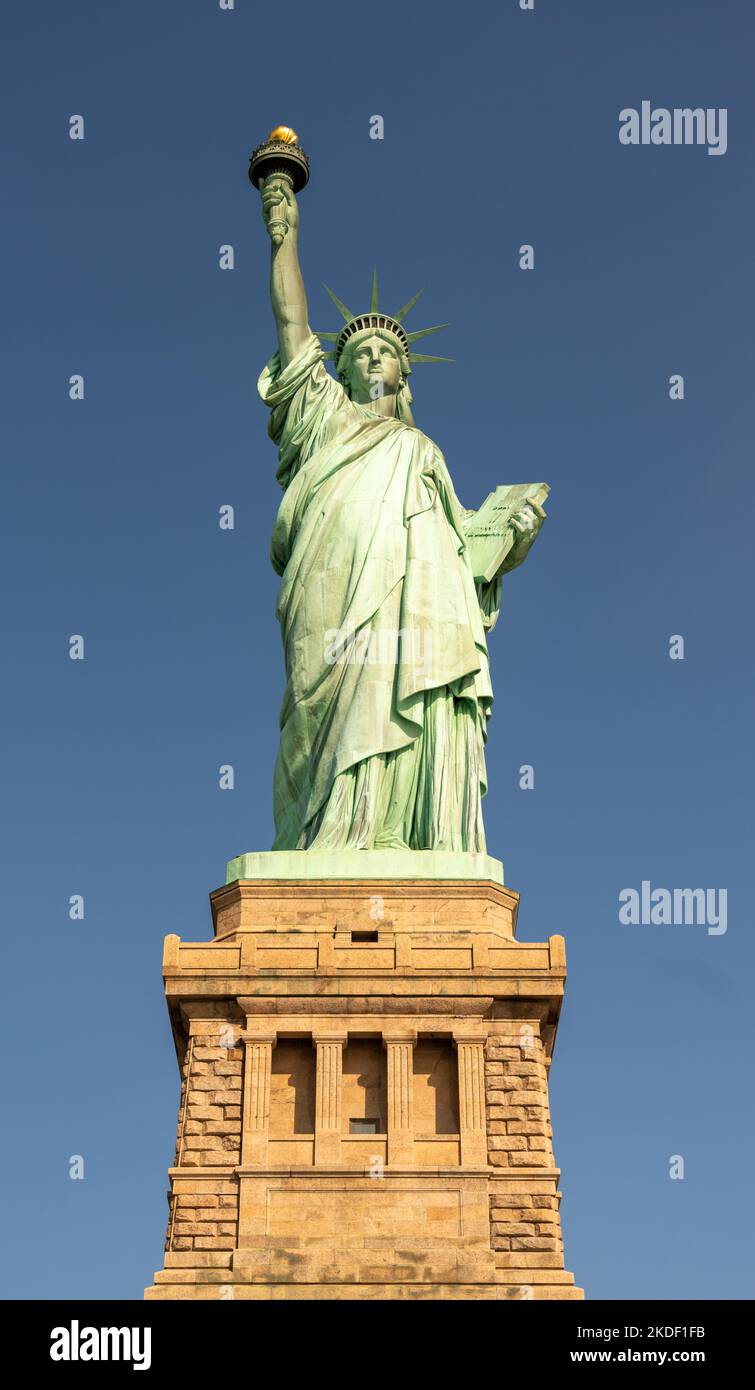 Statue of Liberty symbol of freedom and democracy majestic view Stock ...