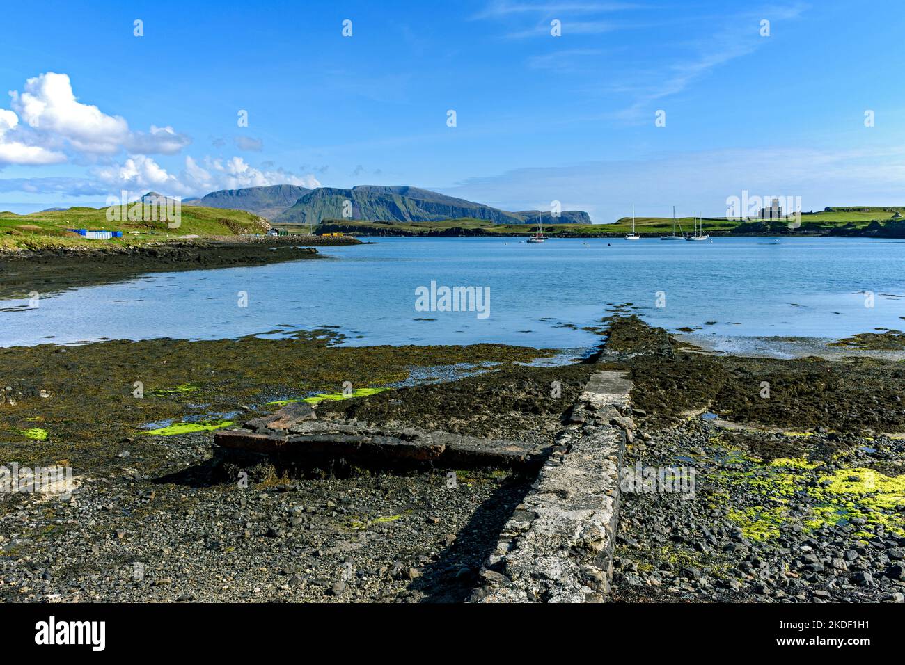 The islands of Sanday and Rum over Canna Harbour. Isle of Canna ...