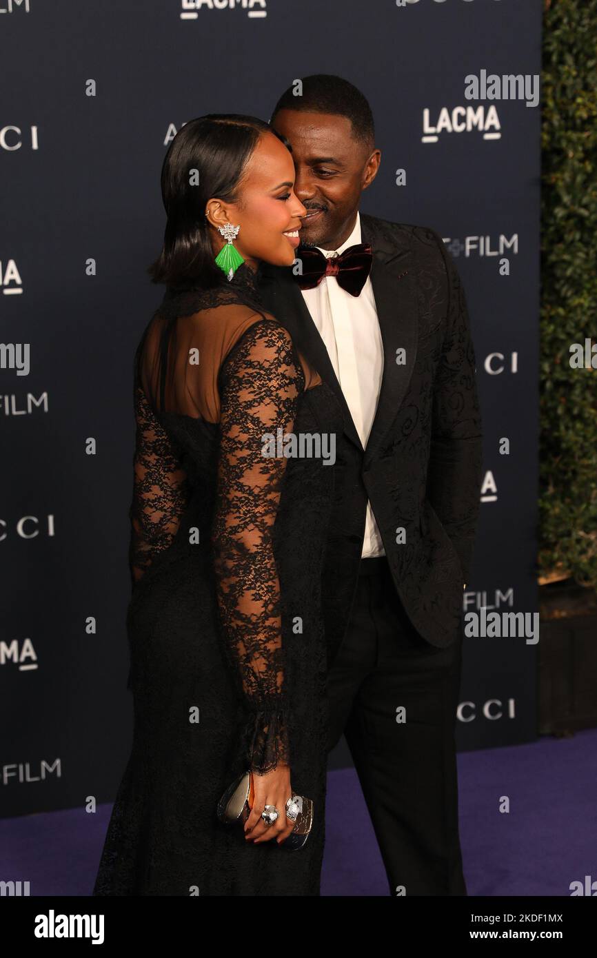 Sabrina Dhowre Elba and Idris Elba arrive at the 2022 LACMA Art + Film ...